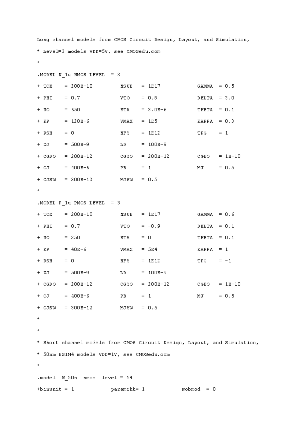 CMOS Circuit Design: Long and Short Channel Model Overview - Studocu