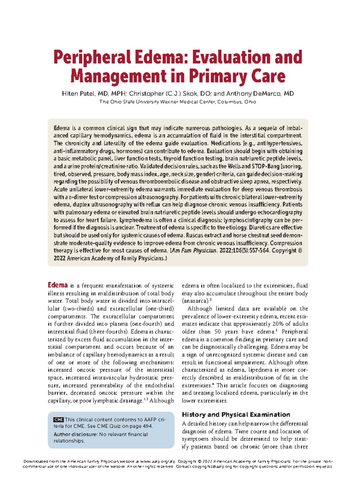 Peripheral Edema Management in Primary Care: Insights and Guidelines ...