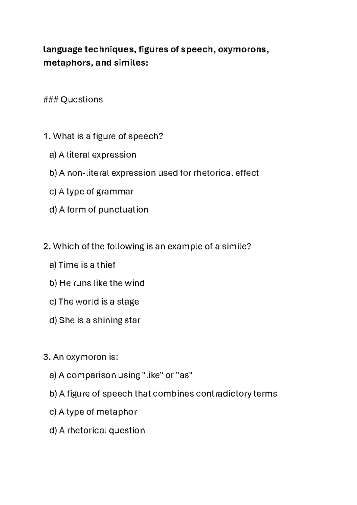 Figures of Speech Worksheet: Understanding Similes, Metaphors & More ...