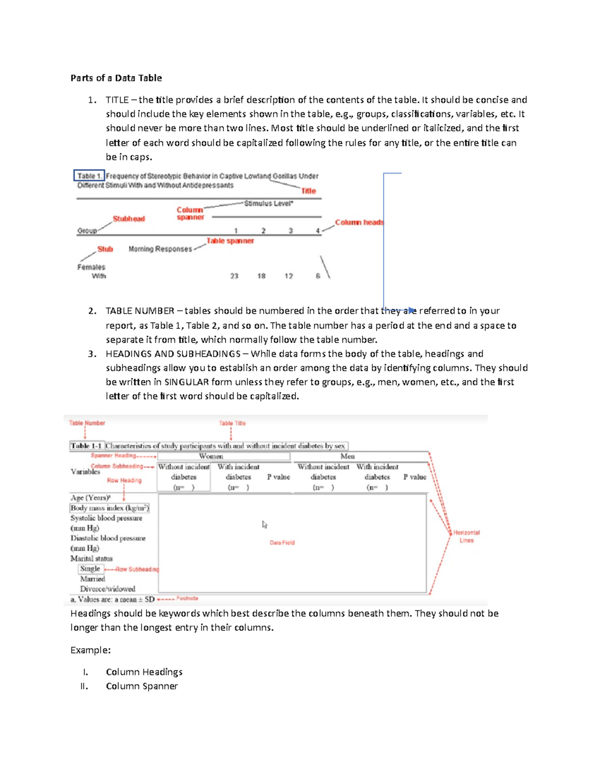 Business Data Table Structure and Analysis Guide - Studocu