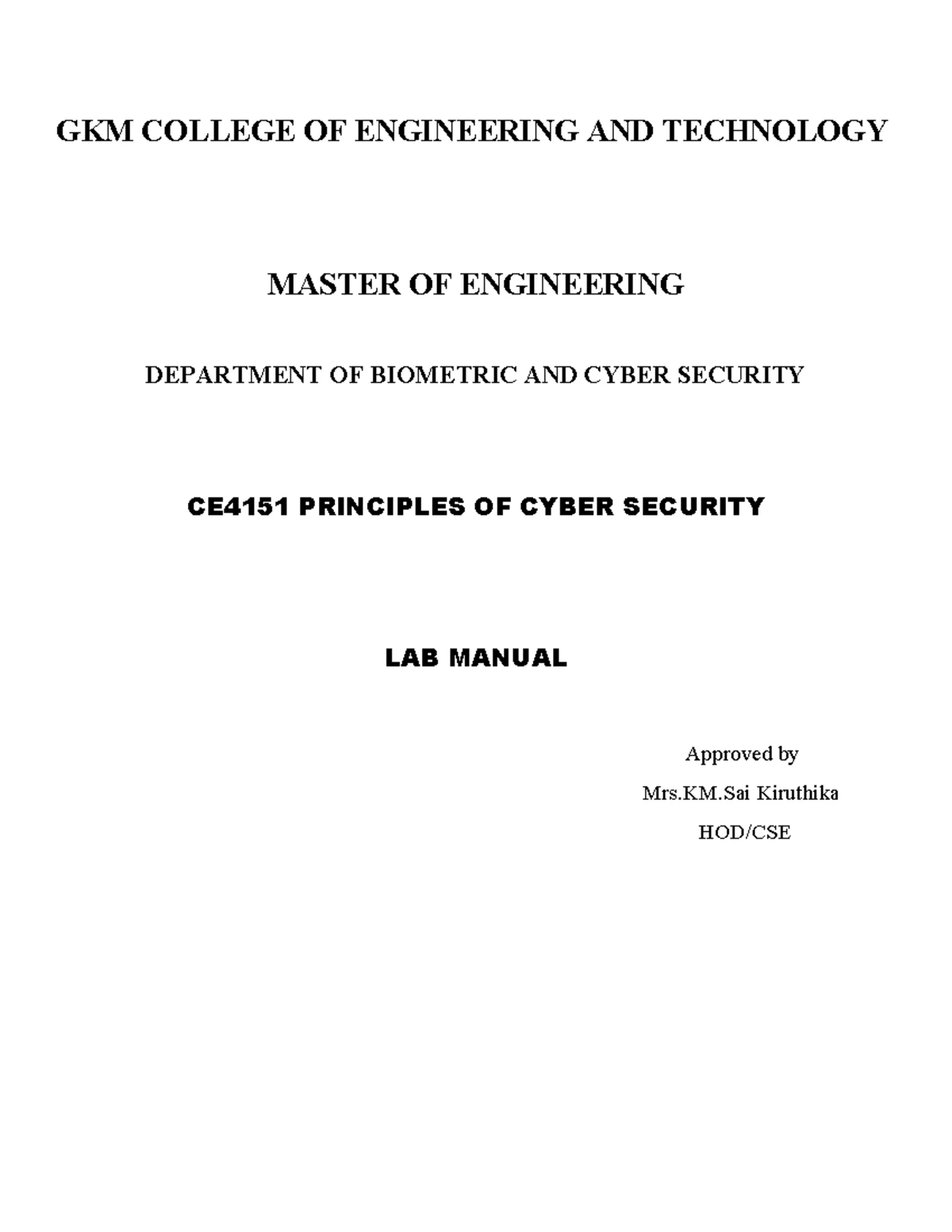 Data Exploration And Visualization Lab Manual Department Of Artificial Intelligence And Data