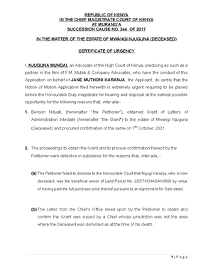 Application FOR Consent OF LAND Control Board - FORM 1 REPUBLIC OF ...