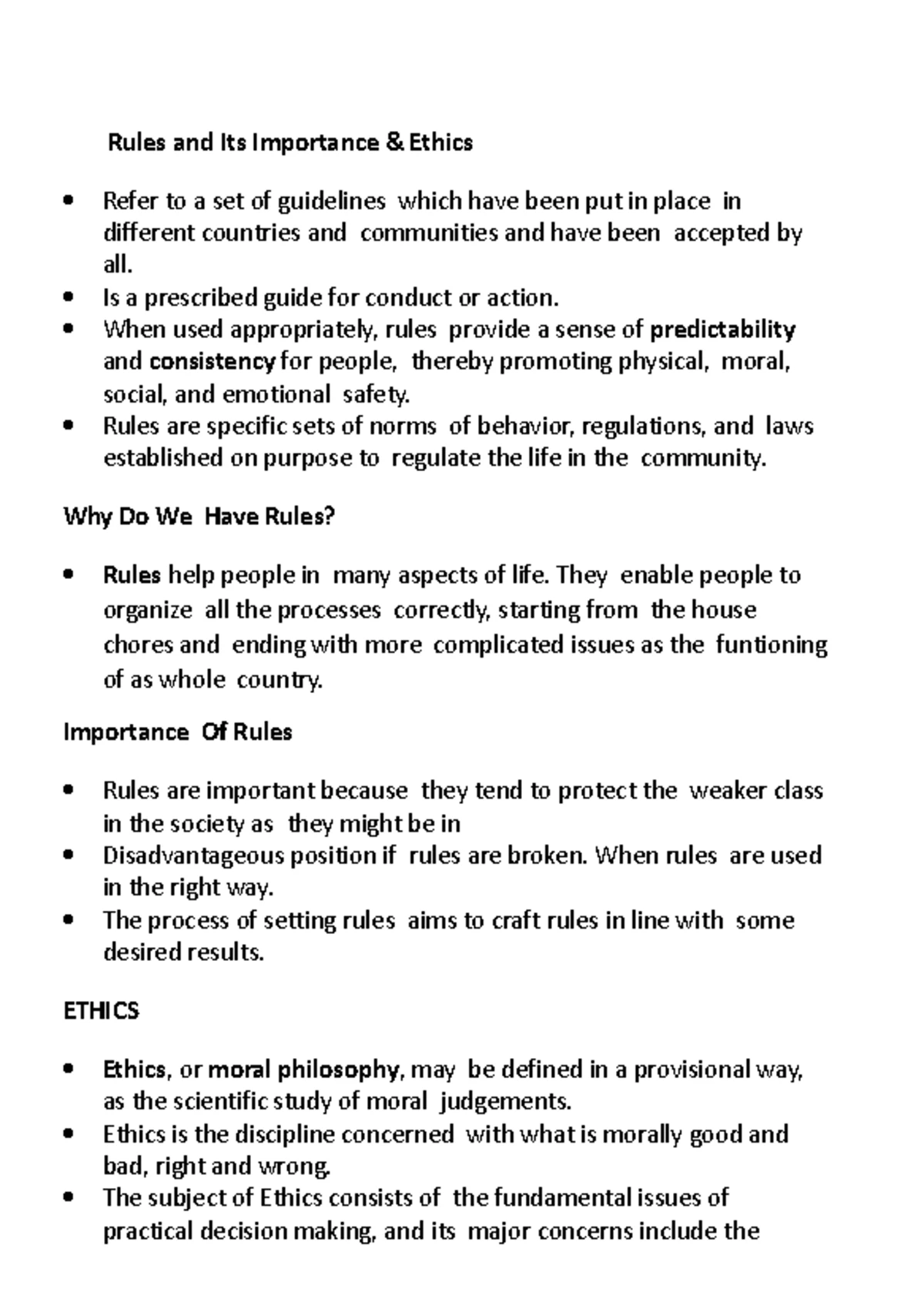 Ethics: Foundation of Moral Valuation - A Study Guide - Studocu