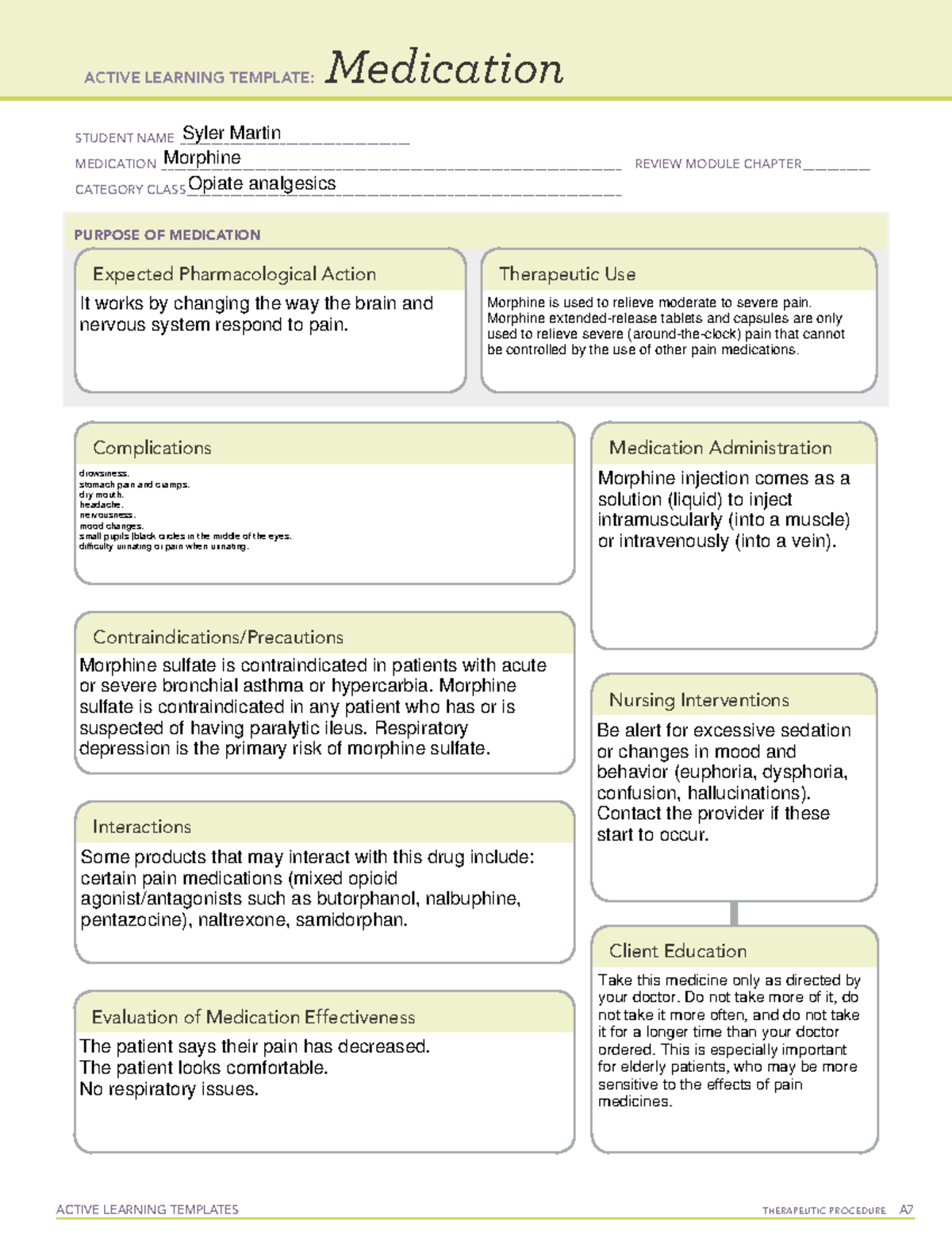 ATI Interactive Learning Morphine Template - ACTIVE LEARNING TEMPLATES ...