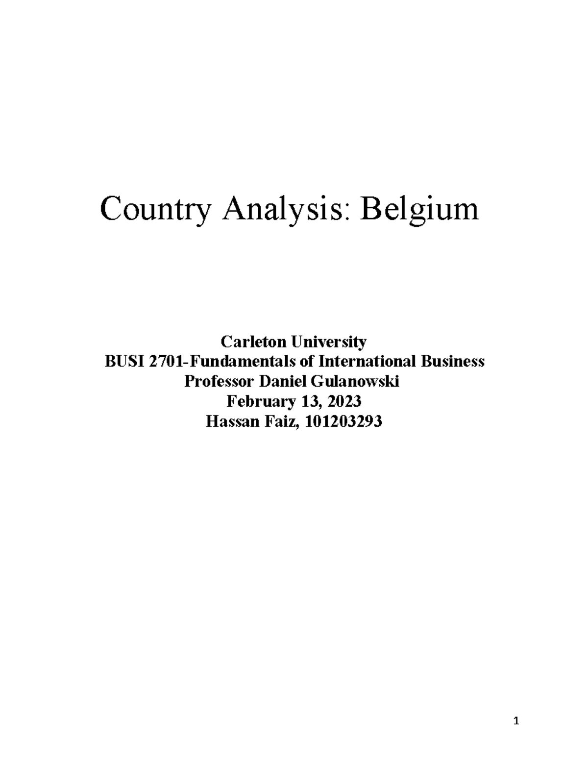 Country Analysis - Belgium continues to emphasize its growth in the ...