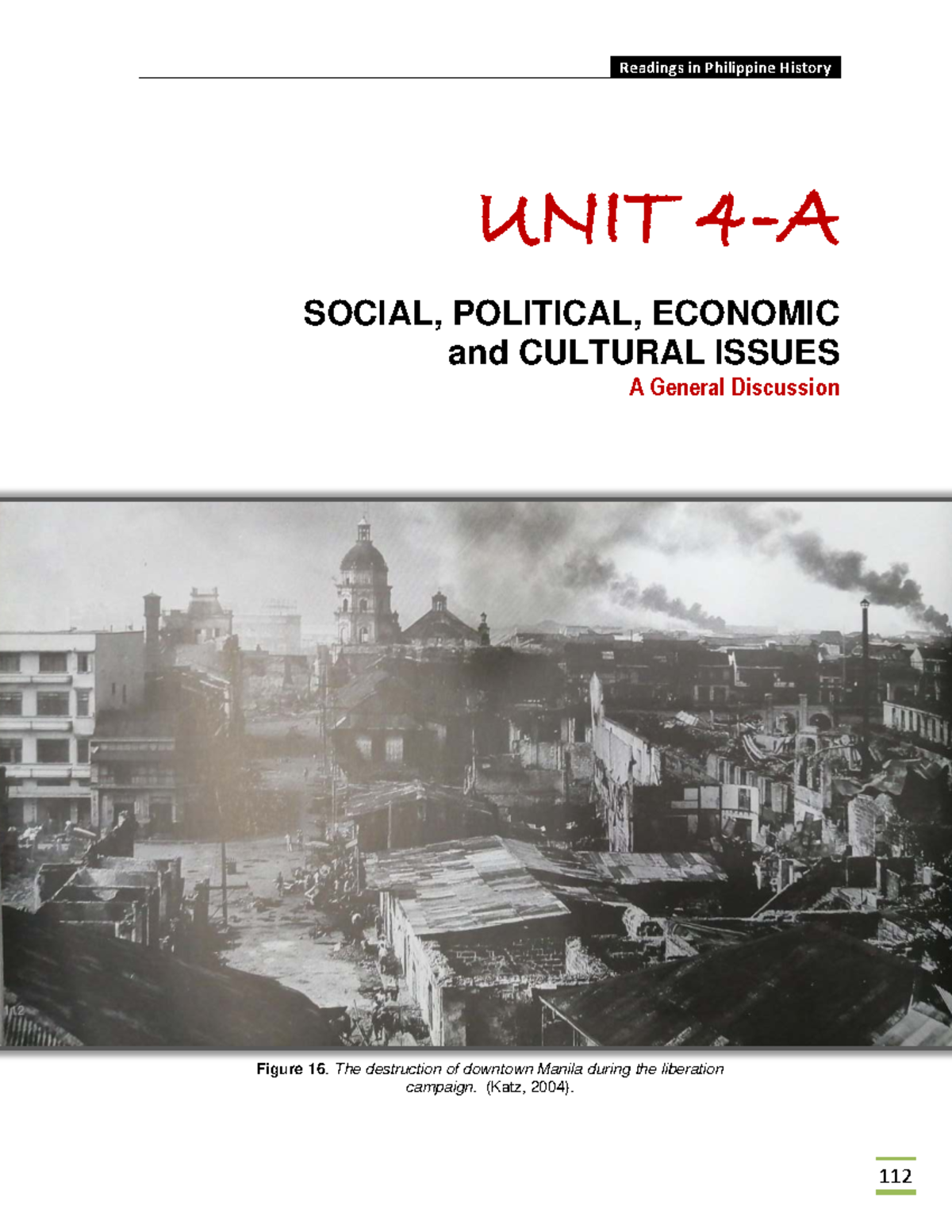 Unit 4 A RIPH - Reading in Philippine History: Social, Political ...