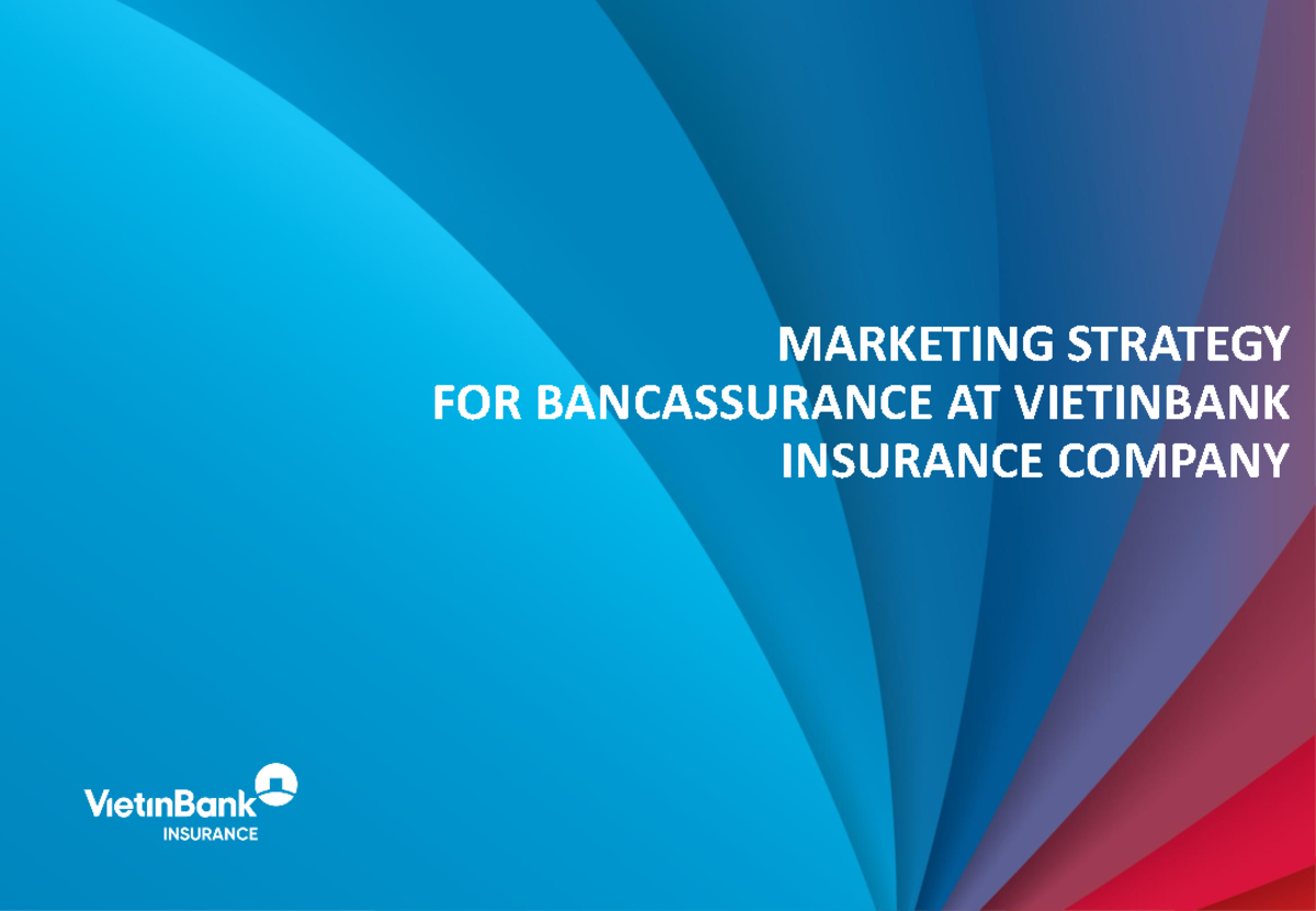 Marketing Strategy 21 - MARKETING STRATEGY FOR BANCASSURANCE AT ...