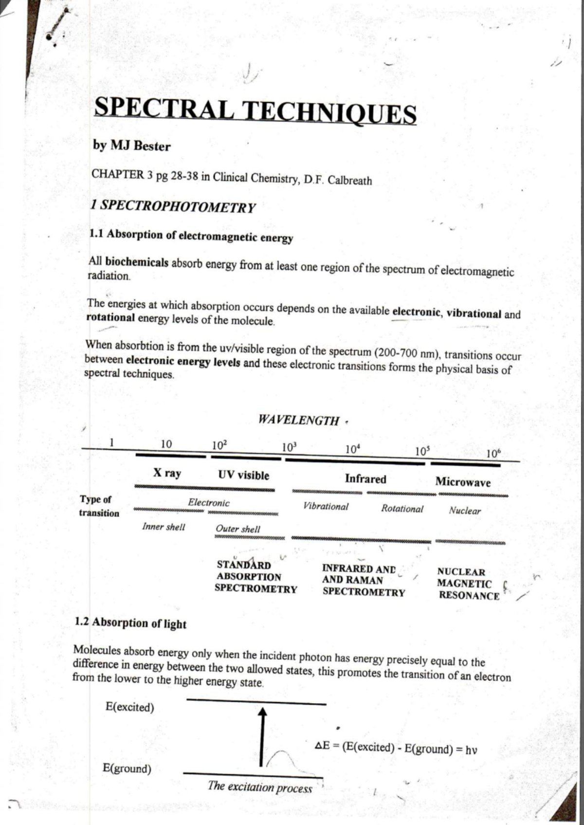 Unit 4.1 - Spectrophotometry Techniques in Clinical Chemistry - Studocu