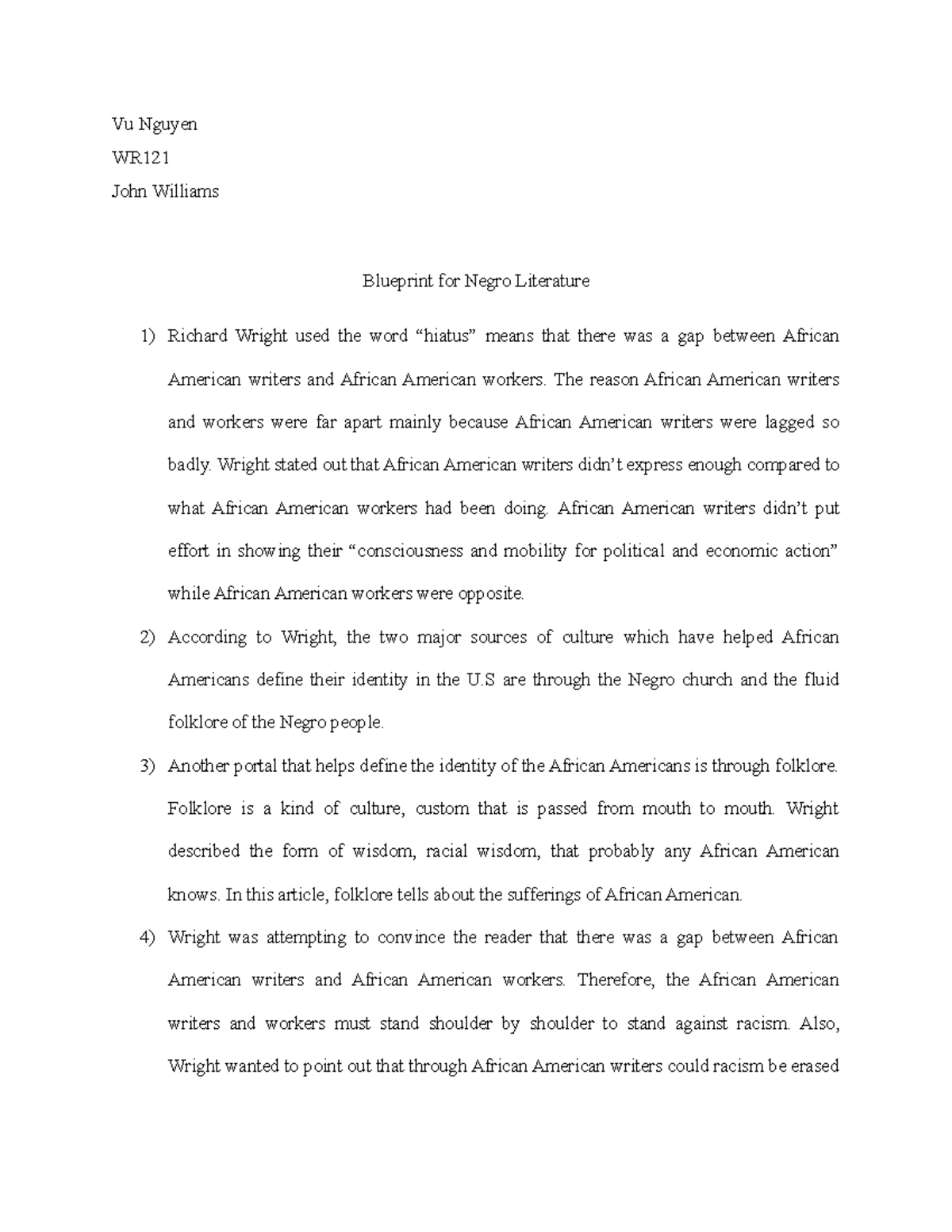 Blueprint for Negro Literature (1-3) - The reason African American ...
