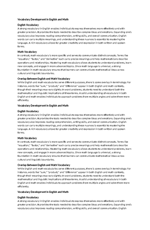 Problem Solving in English and Math - Problem-Solving in English and ...