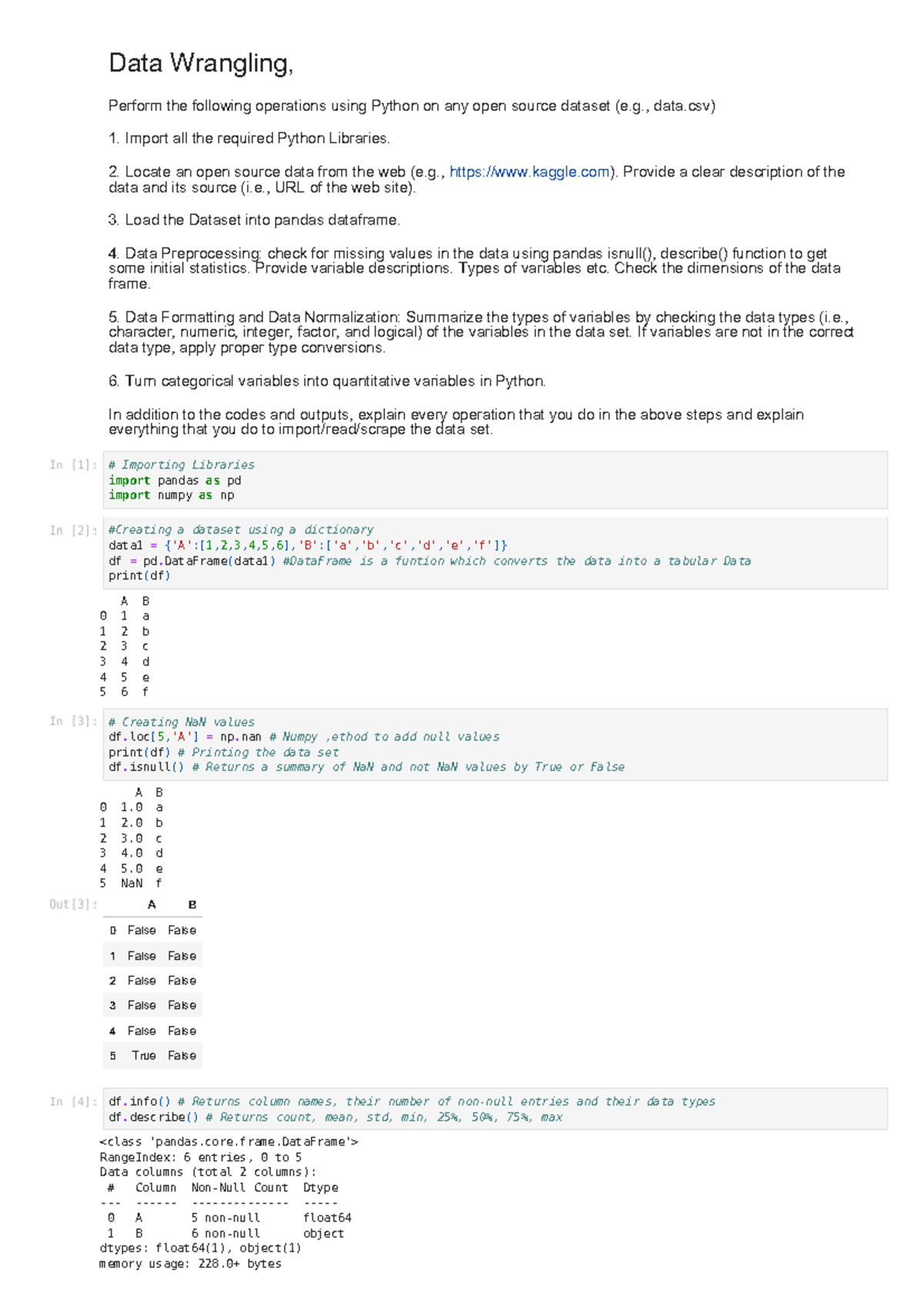 Data Wrangling with Python: A Practical Guide (DSBDAL) - Studocu