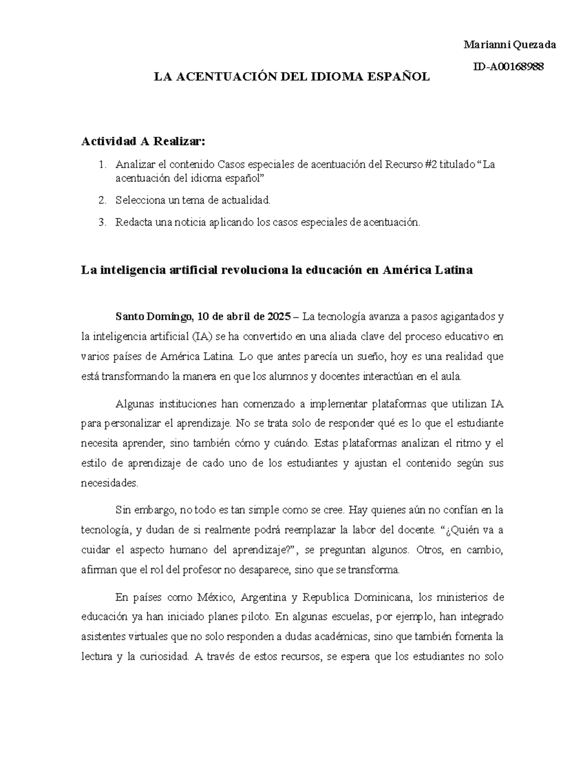 LA Acentuación DEL Idioma Español - LA ACENTUACIÓN DEL IDIOMA ESPAÑOL ...