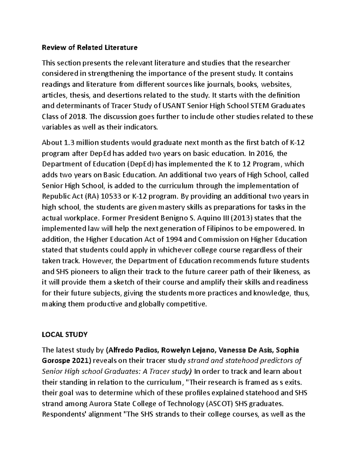 Rrl - rrl for school purposes - Review of Related Literature This ...