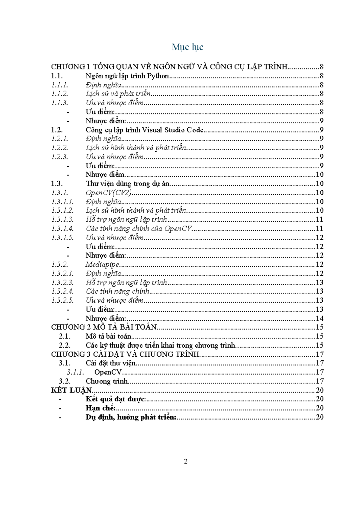 Báo cáo Đồ án Python: Tổng quan về Ngôn ngữ và Công cụ Lập trình - Studocu