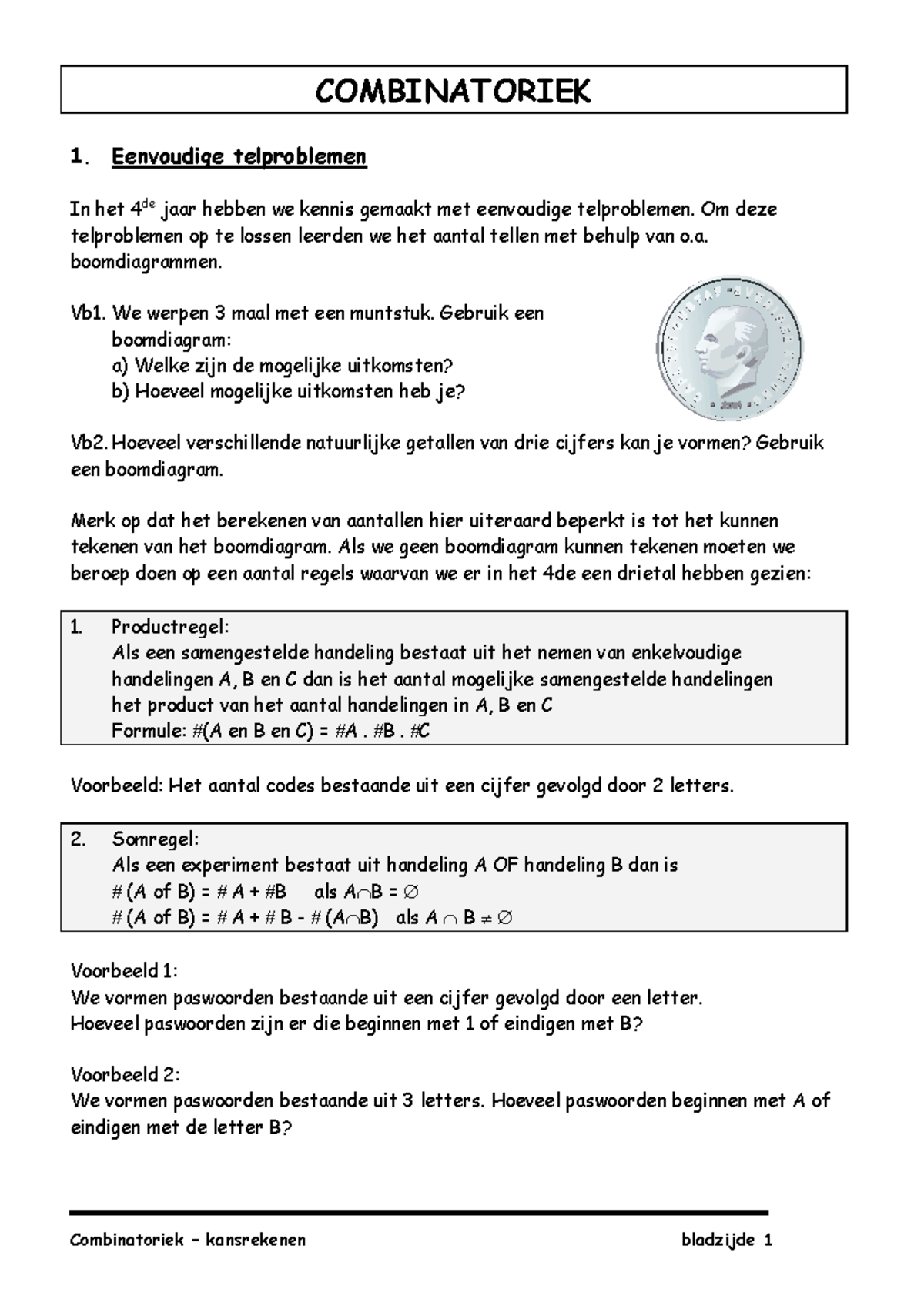 Kansrekenen Wiskunde Oefenbundel: Combinatoriek en Telproblemen 6de ...