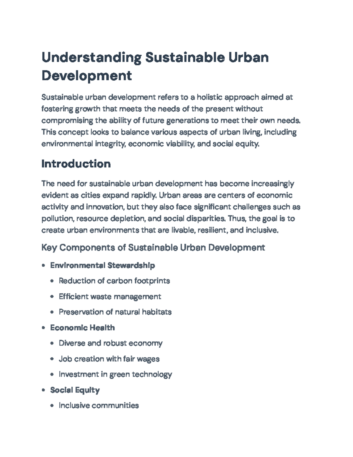 Sustainable Urban Development: Strategies & Case Studies for Growth ...