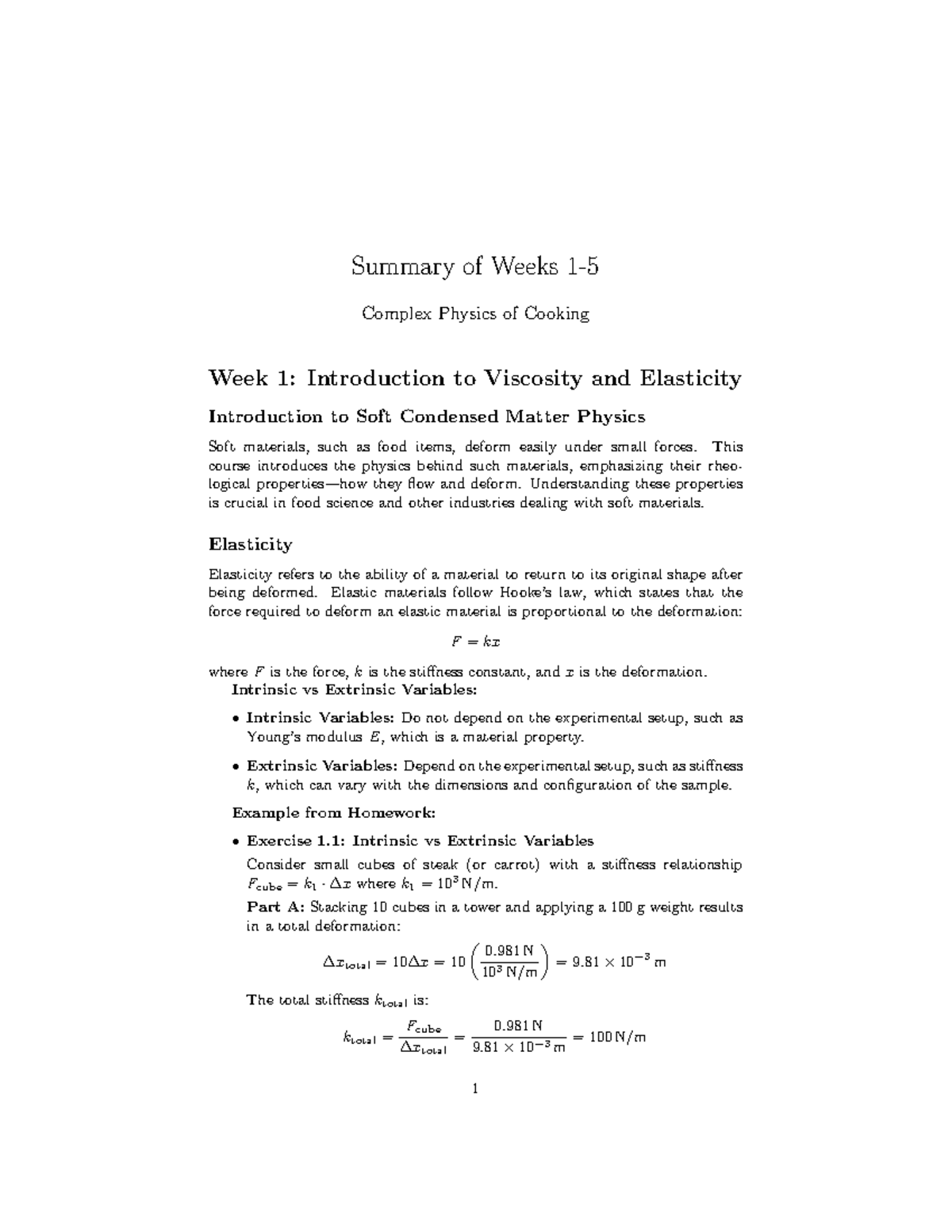 Complex Soft Matter Physics: A Study Guide for Week 1-4 - Studeersnel