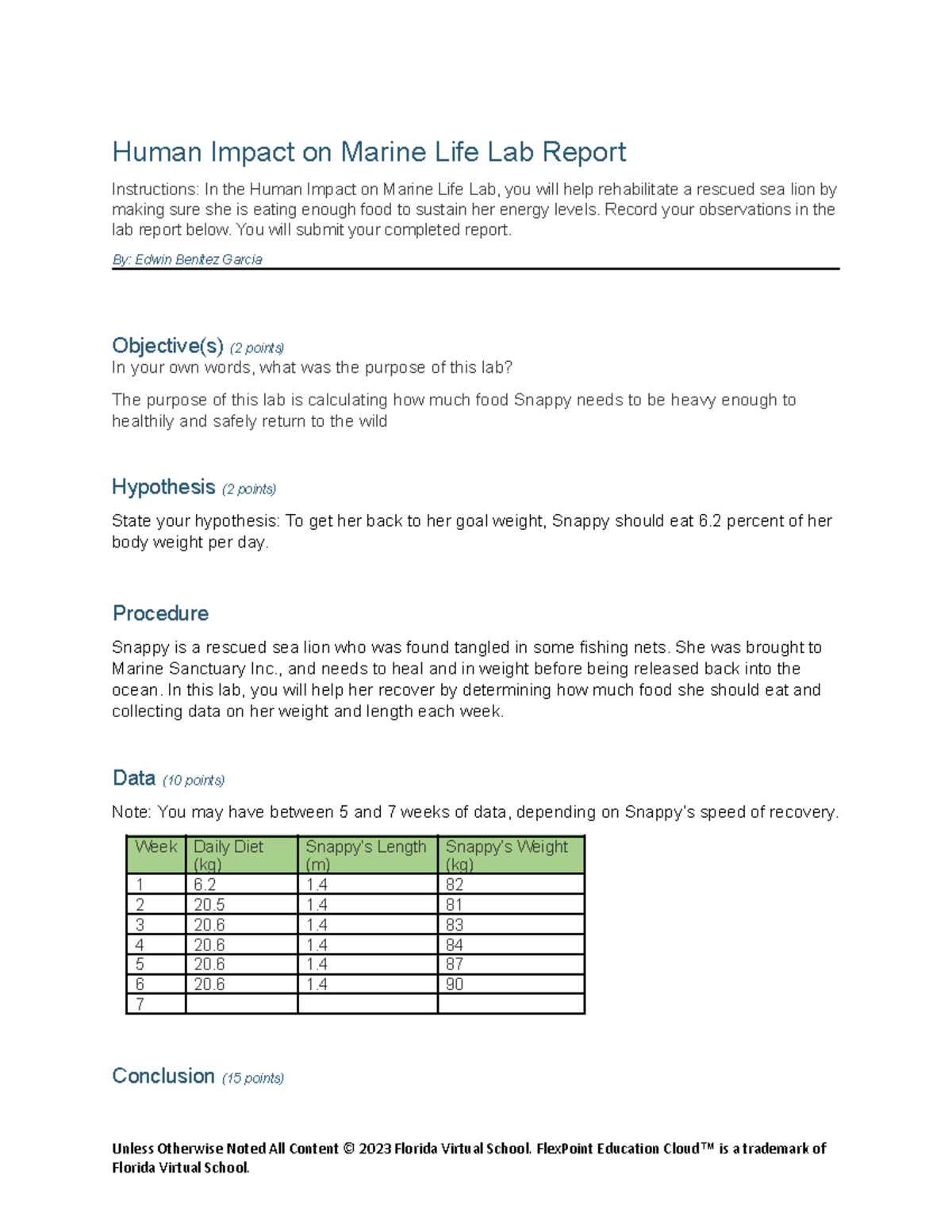 Human Impact on Marine Life Lab Report (Bio 101) - Studocu