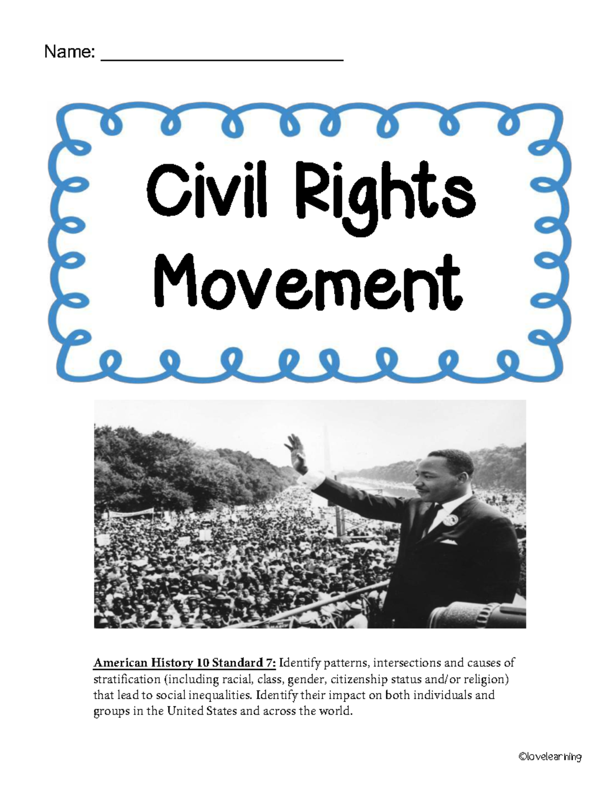 Civil Rights Movement: Guided Notes for American History 10 - Studocu