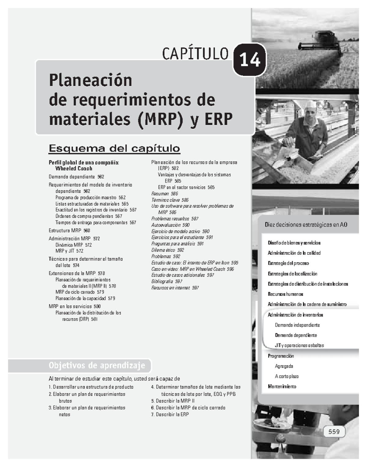 (b) ADM-601 PLAN. REQ. MAT. CAP 14 Heizer - CAPÍTULO 559 Planeación de requerimientos de ...