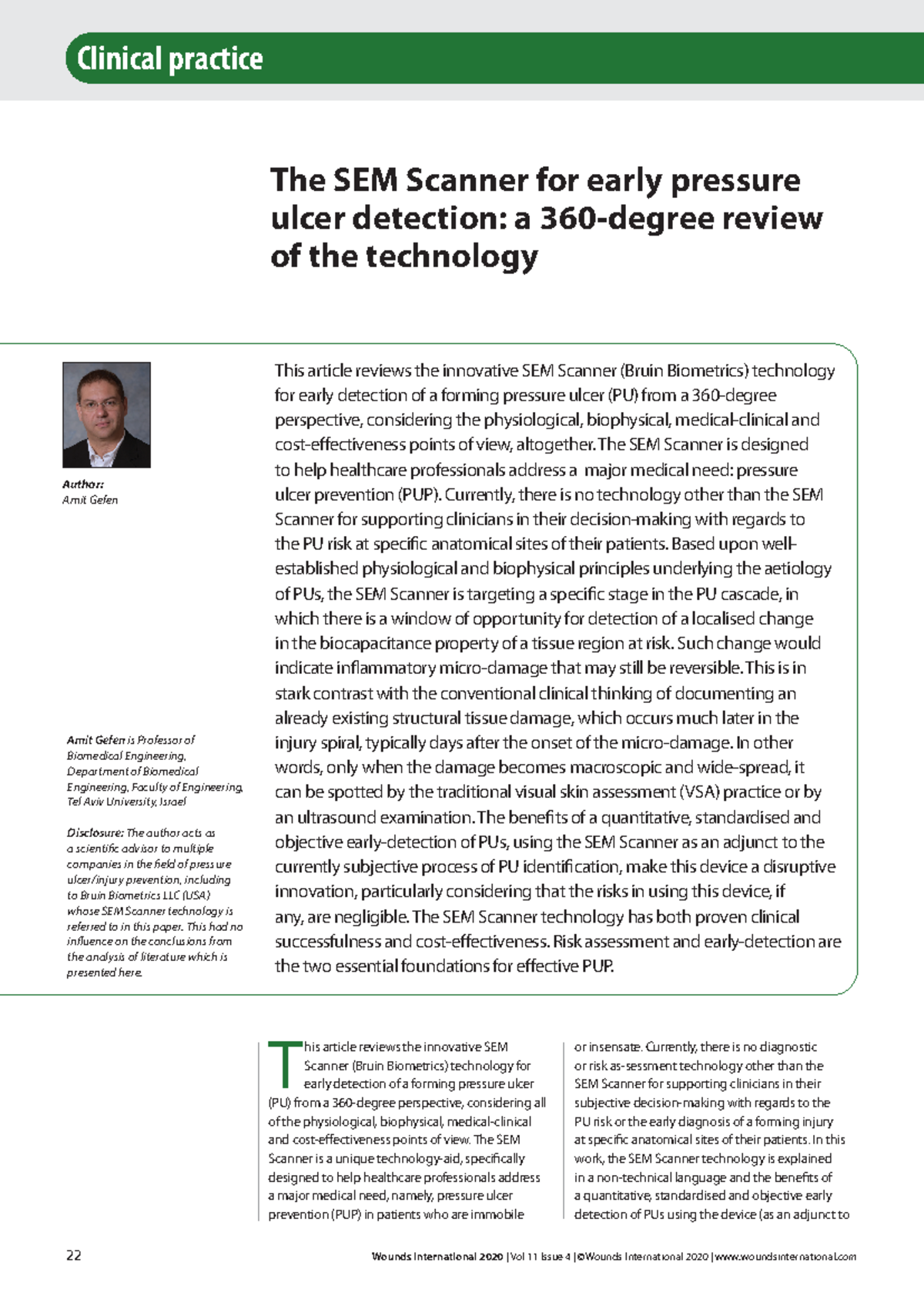 The SEM Scanner: A Comprehensive Review of Pressure Ulcer Detection ...