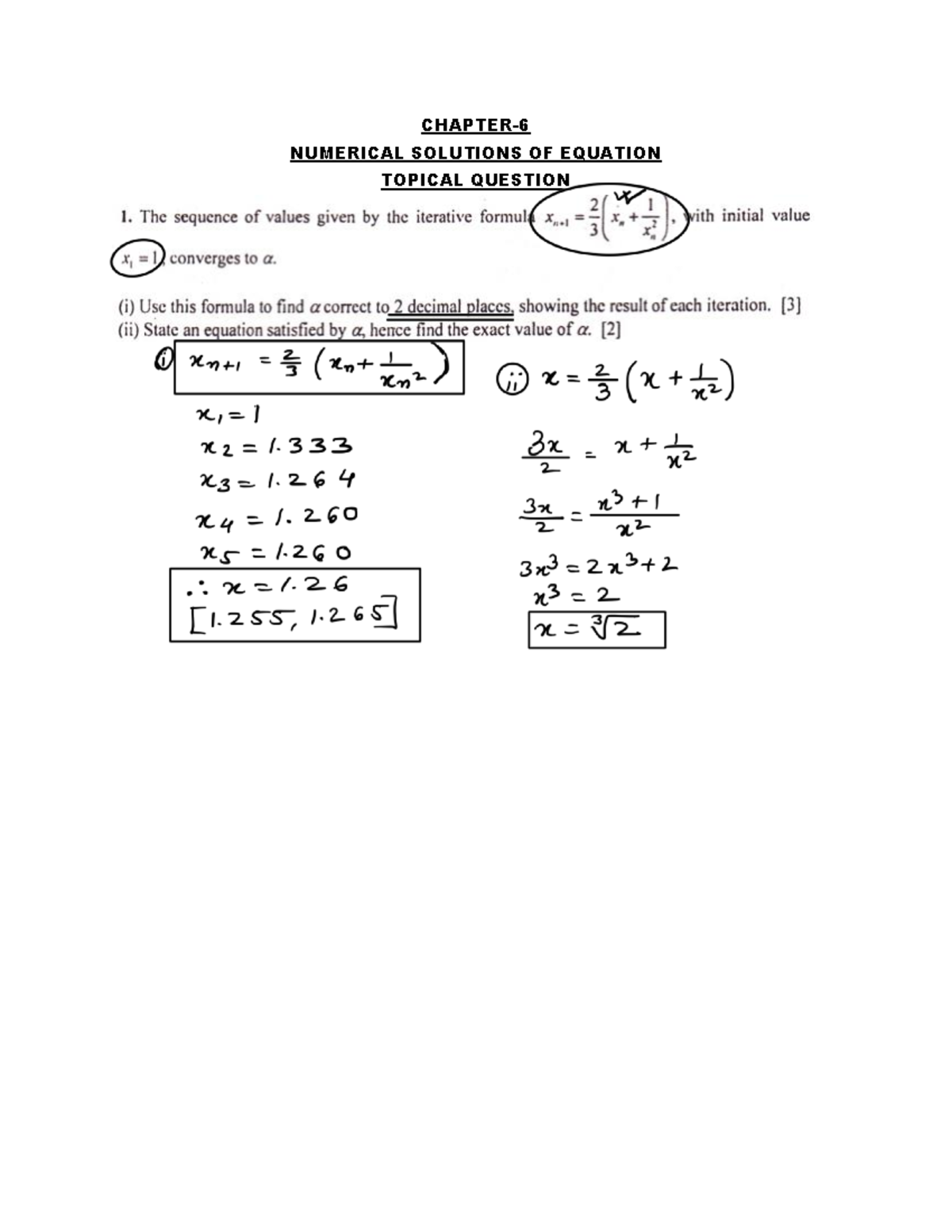 6. Numerical Solutions OF Equation Chapter-P3 - Maths - CHAPTER- 6 ...