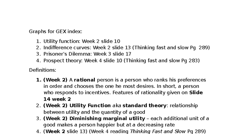 Graphs and Definitions for GEX: Week 2-4 Insights - Studocu