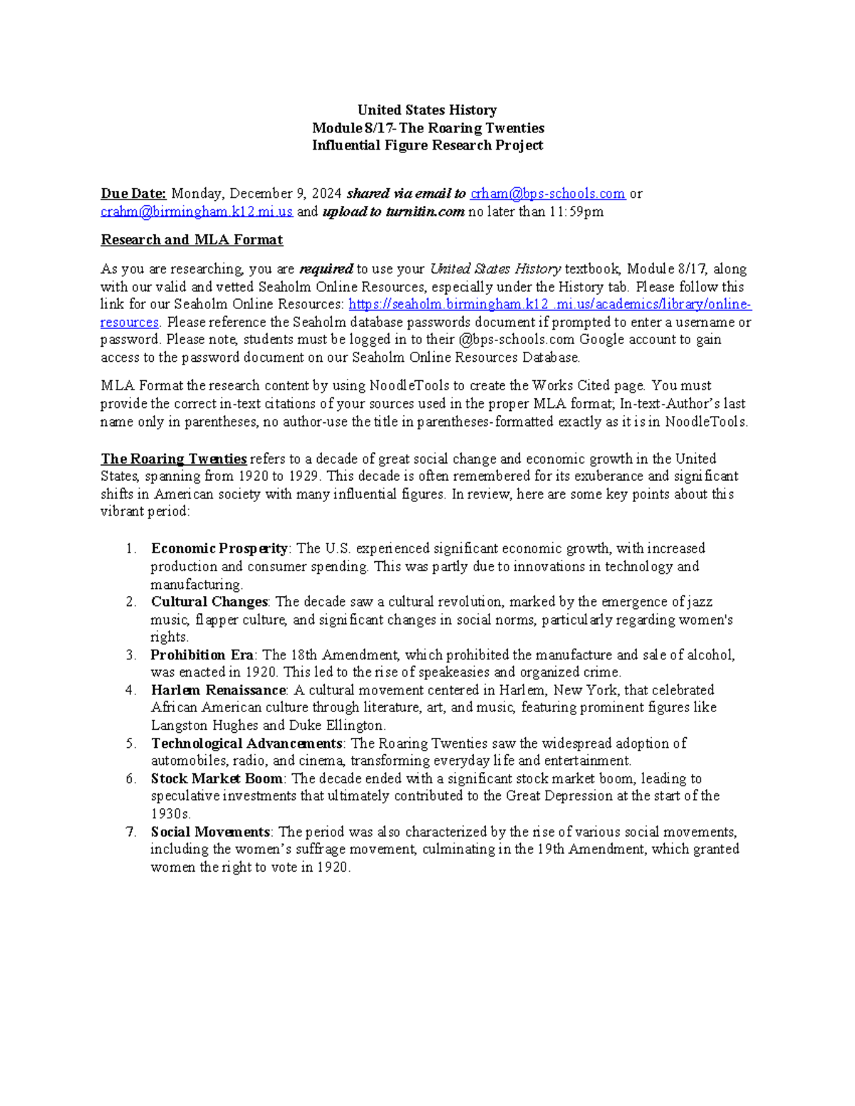 The.Roaring.Twenties.Influential.Figure.Research - United States ...