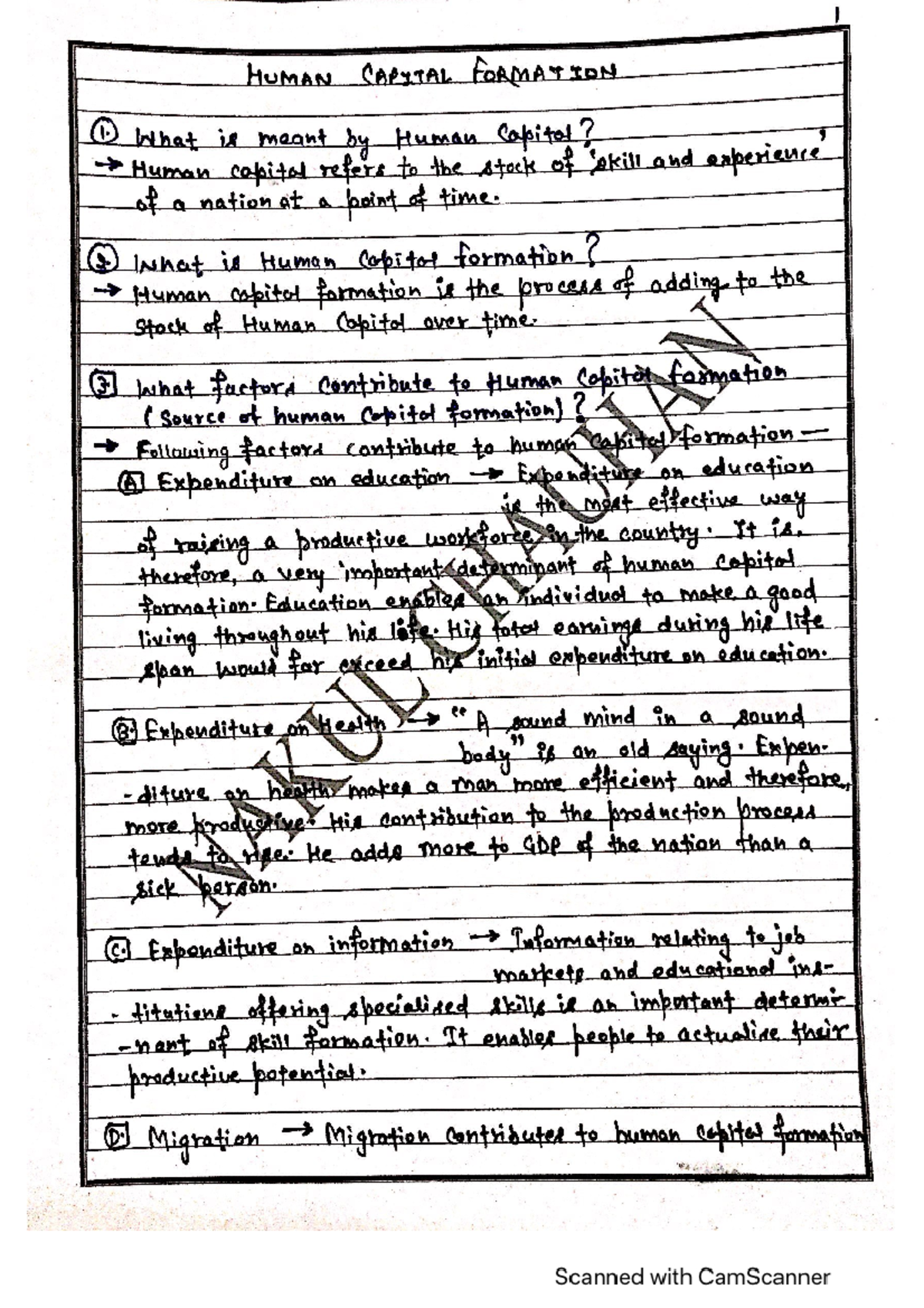 Human Capital Formation: Key Factors and Challenges in India - Studocu
