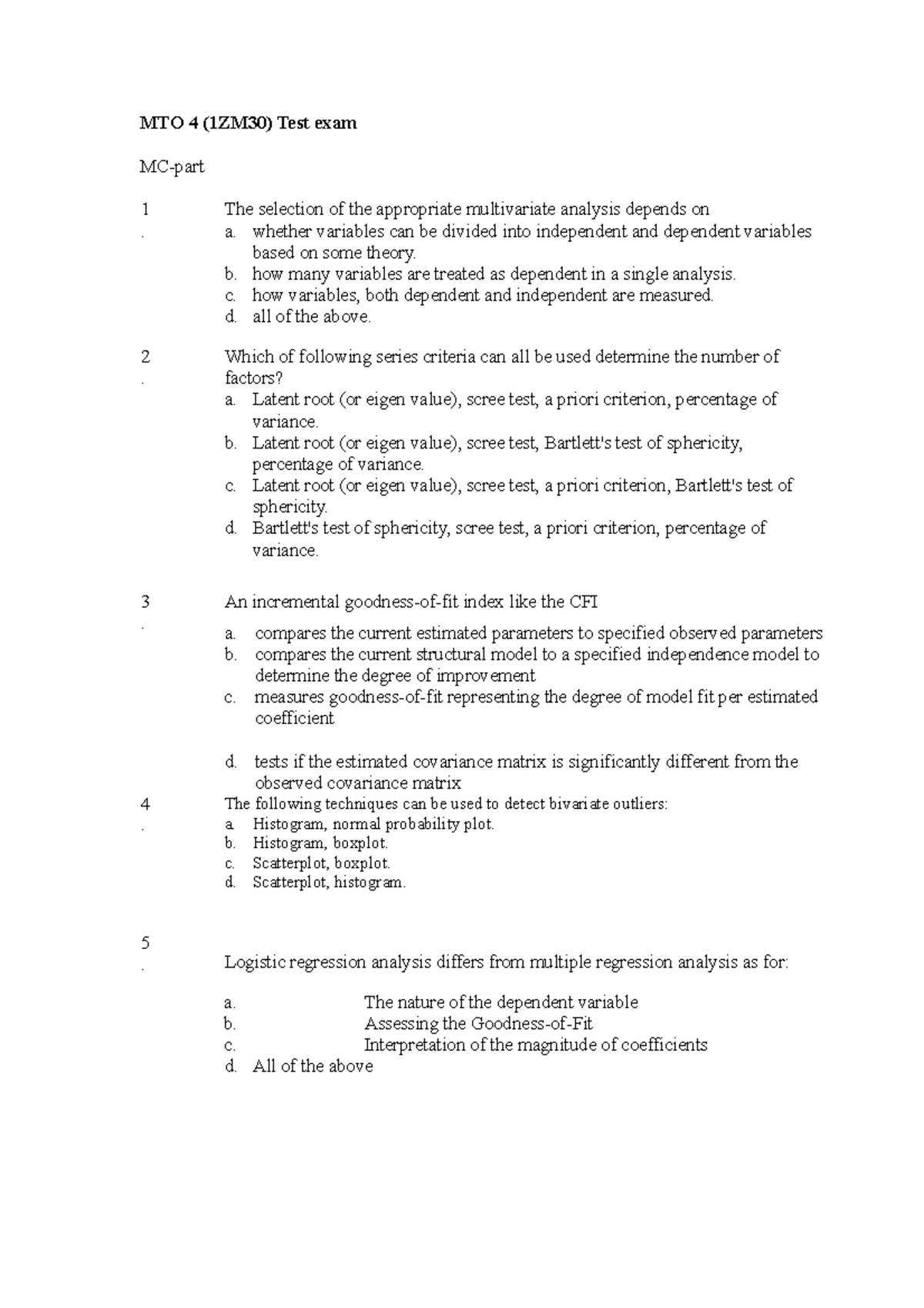 Sample/practice exam 1 January 2011, questions and answers - MTO 4 ...