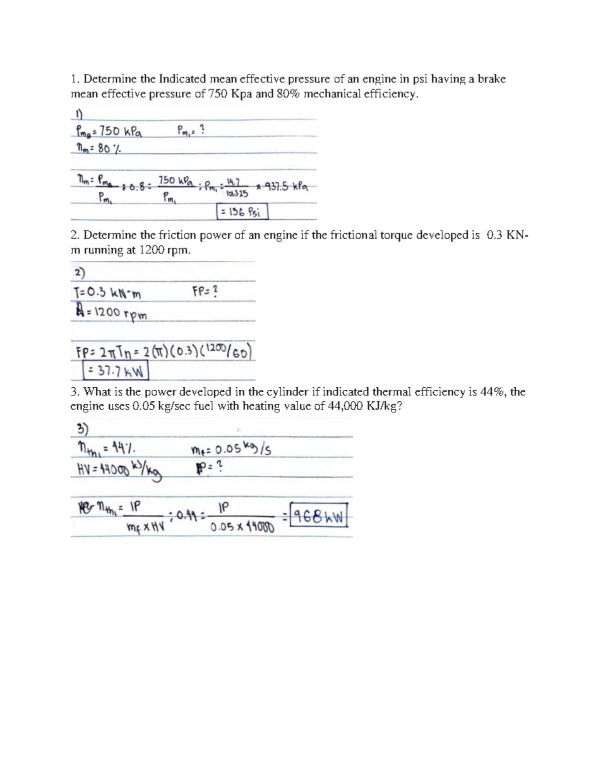 Combustion Sample Problems Solutions for AET 205 - Studocu