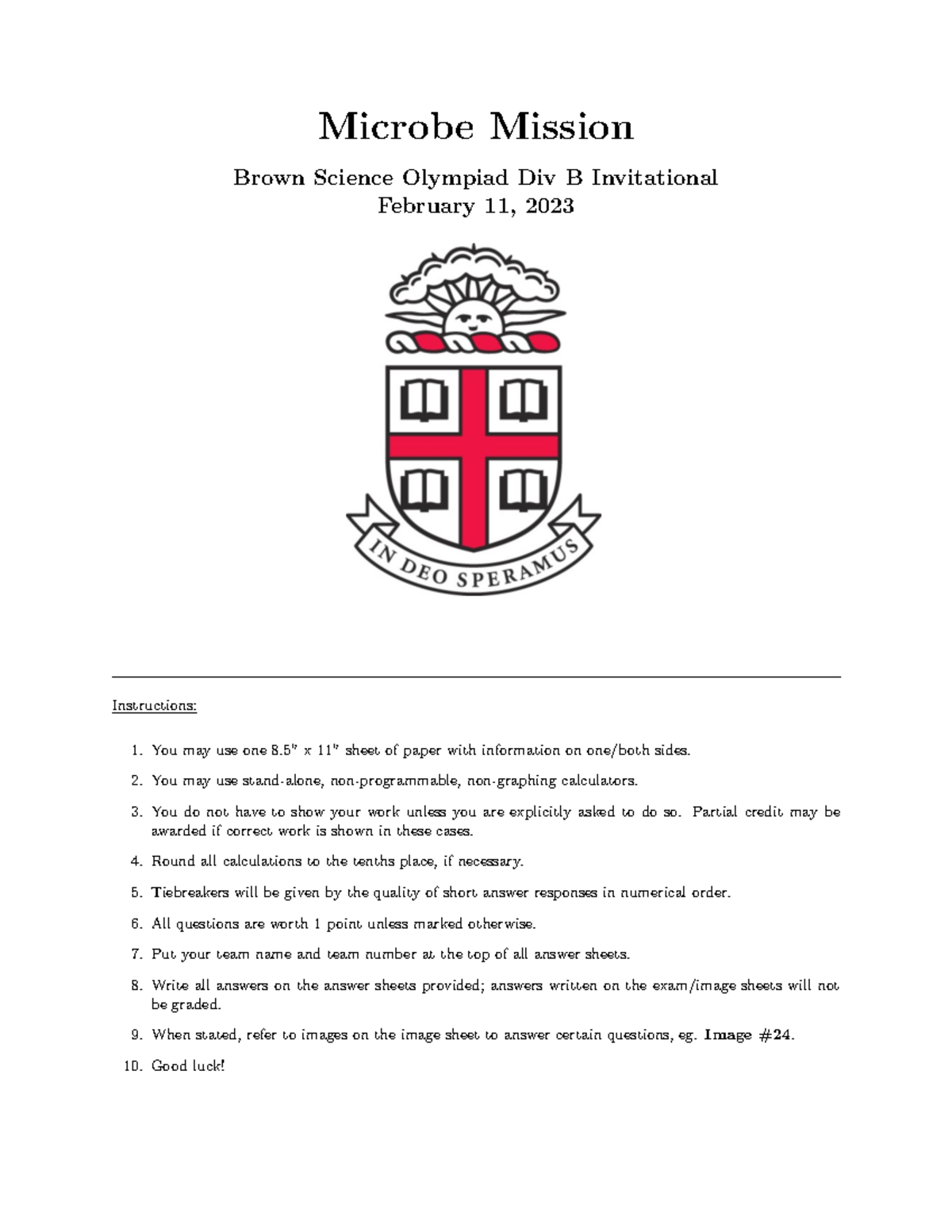 Microbe Div B Test with Comprehensive Answer Sheet - Studocu