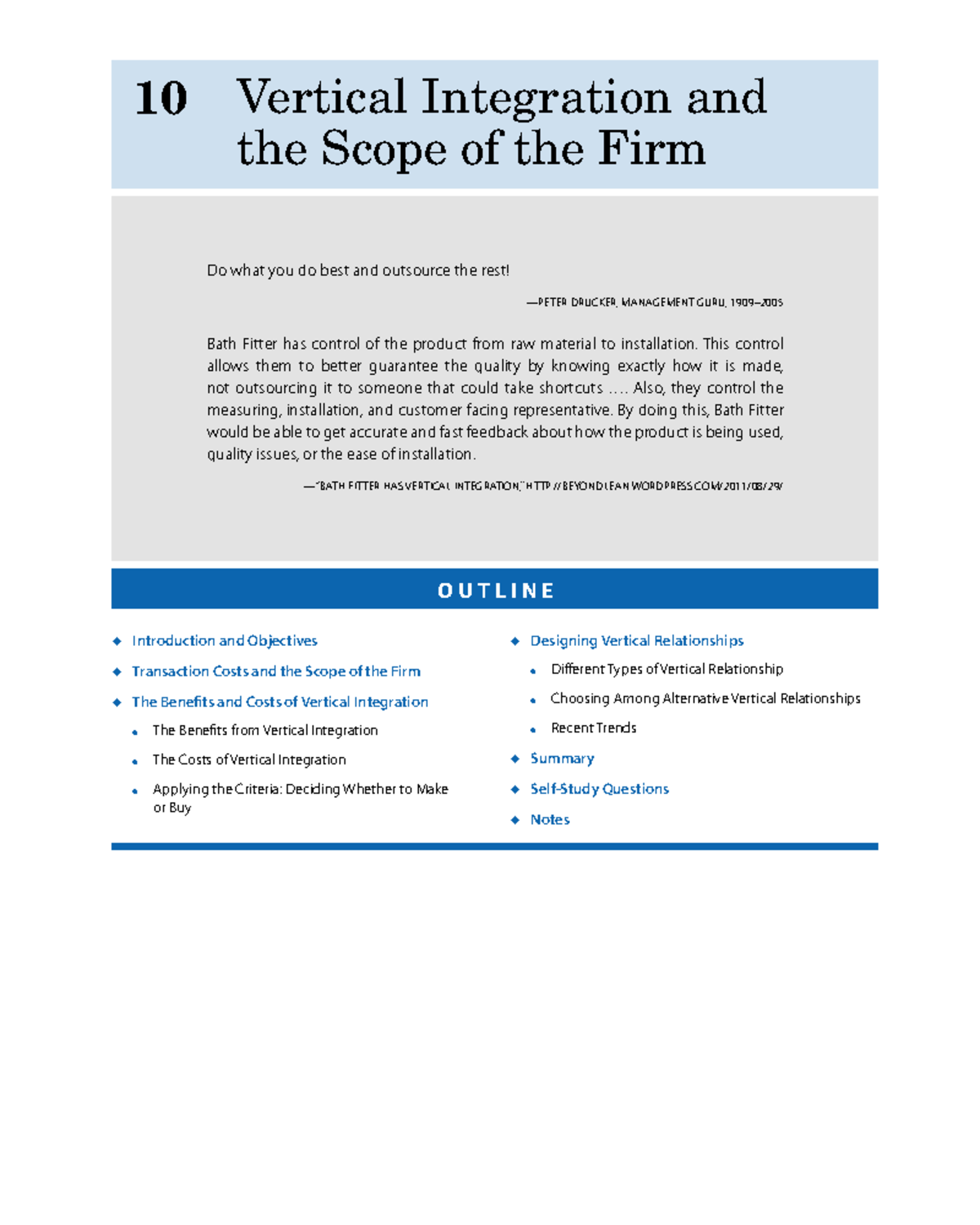 Vertical Integration and the Scope of the Firm: Insights and Applications (MGMT - Studocu