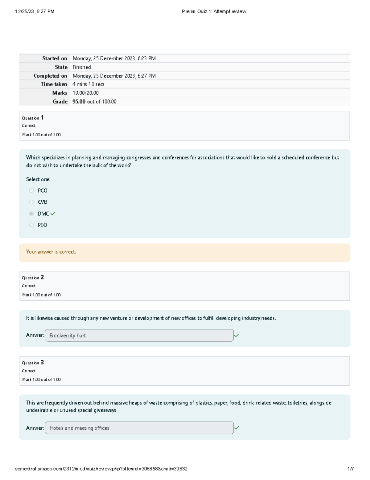 Prelim Quiz 1 Review - MICE: Answer Key & Performance Analysis - Studocu