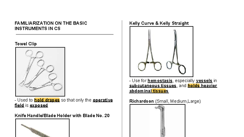 Instruments Overview for CS: Kelly Curve, Straight, and More - Studocu