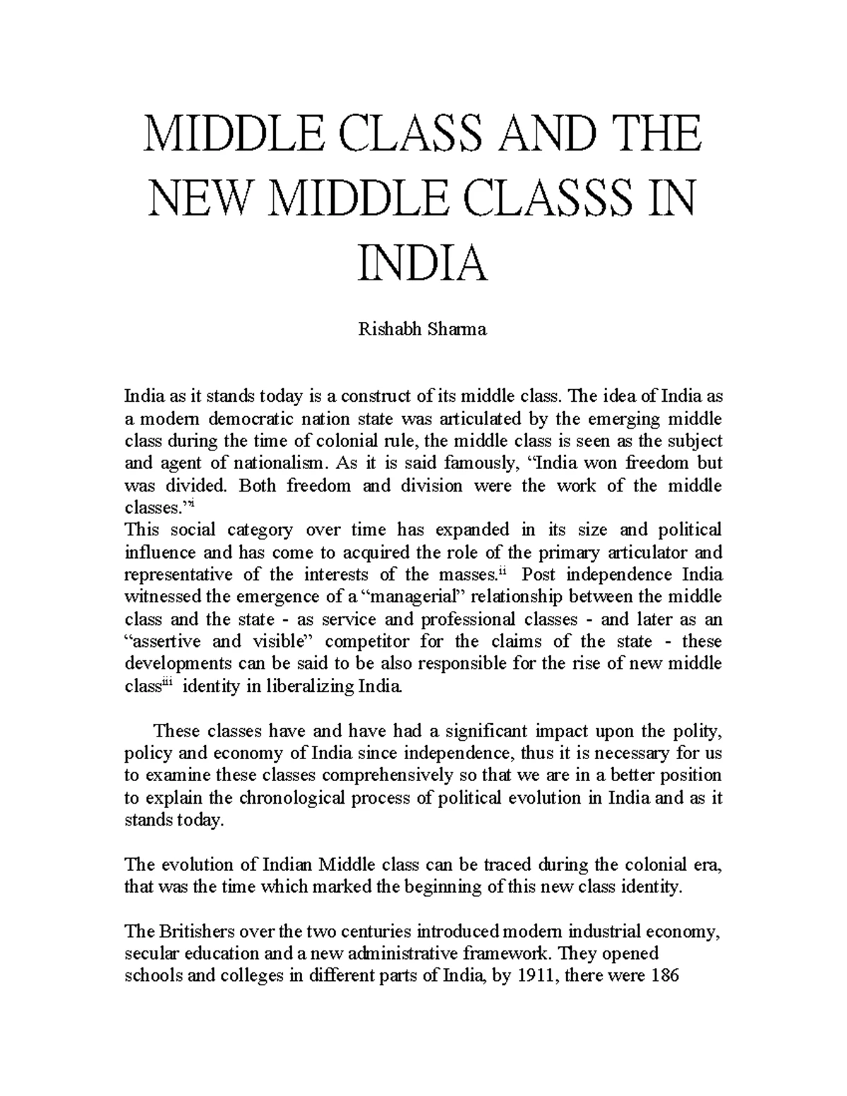 Political development in India since Independence - POLITICAL ...