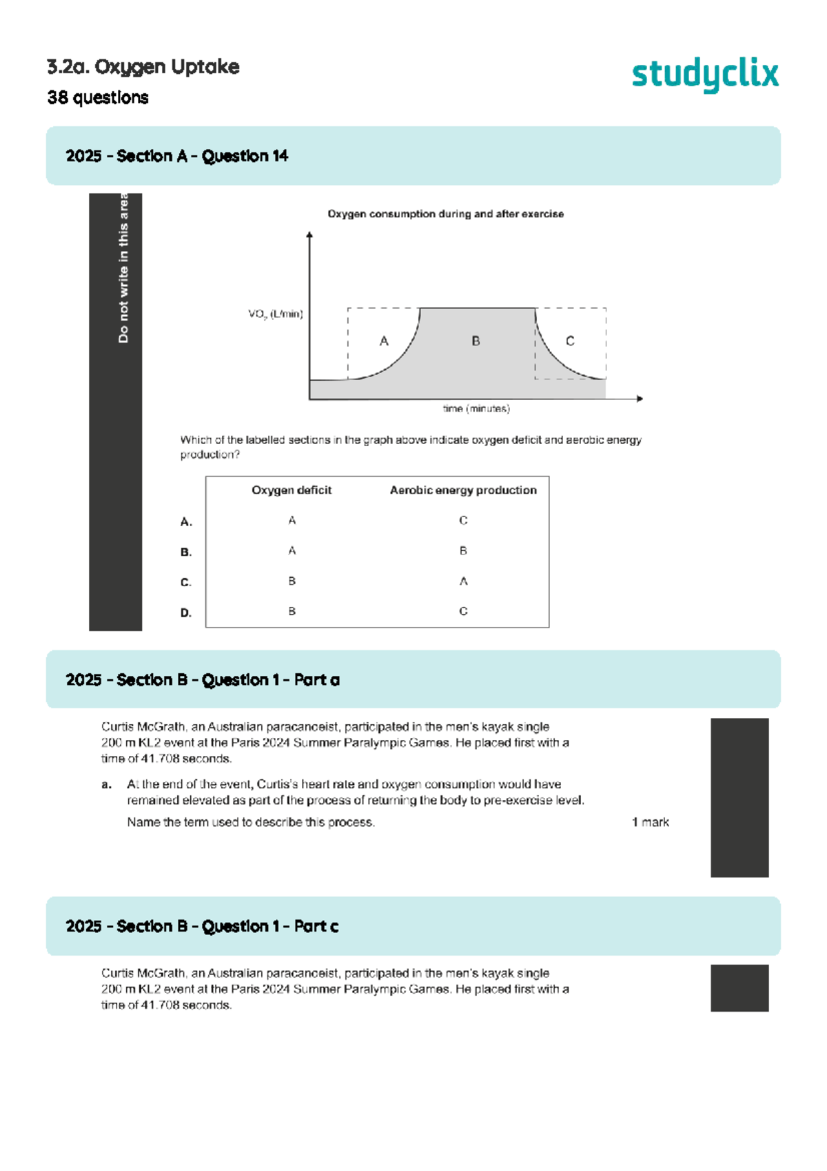 2025 - 3.2a. Oxygen Uptake: Comprehensive Question Set - Studocu