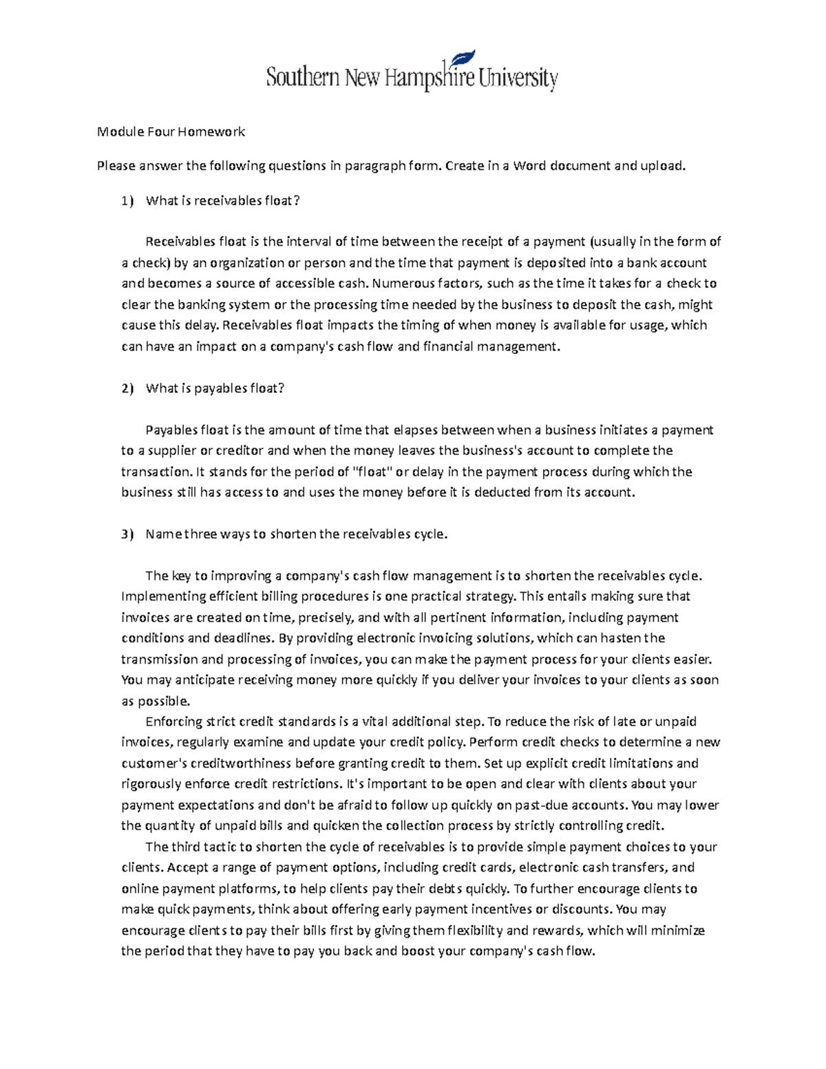 ACC 340 Module Four Homework - Module Four Homework Please answer the ...