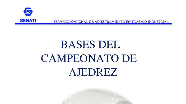 Bases del Torneo de Ajedrez SENATI 2025: Reglas y Organización - Studocu