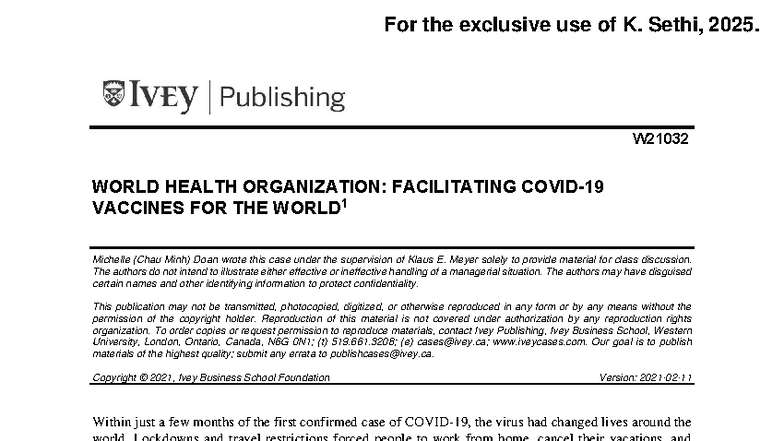 INTB 1205_Fall 2025: WHO's Role in Global Vaccine Access and Equity ...