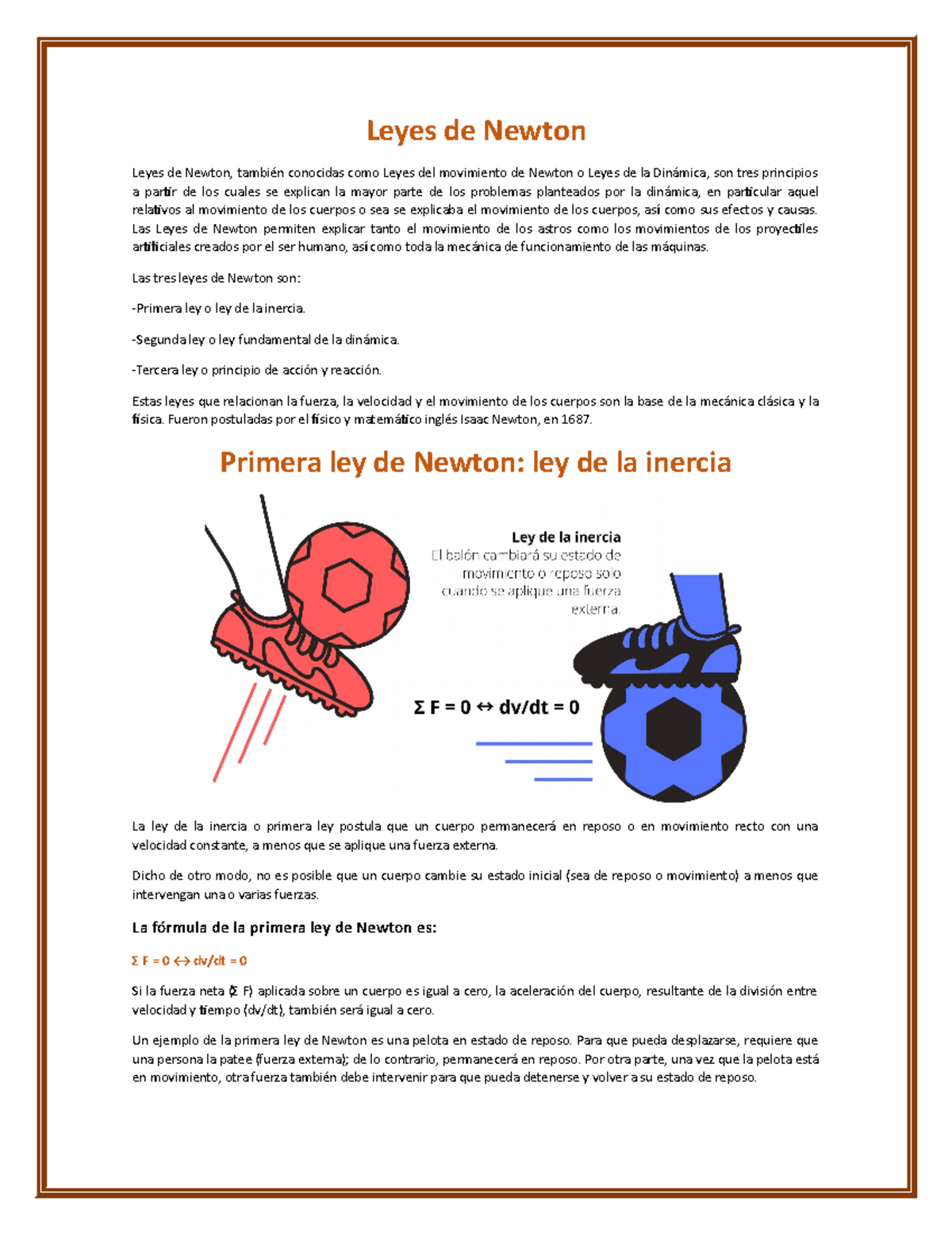 Hoja De Trabajo Sobre La Segunda Ley Del Movimiento De Newton Maru’s