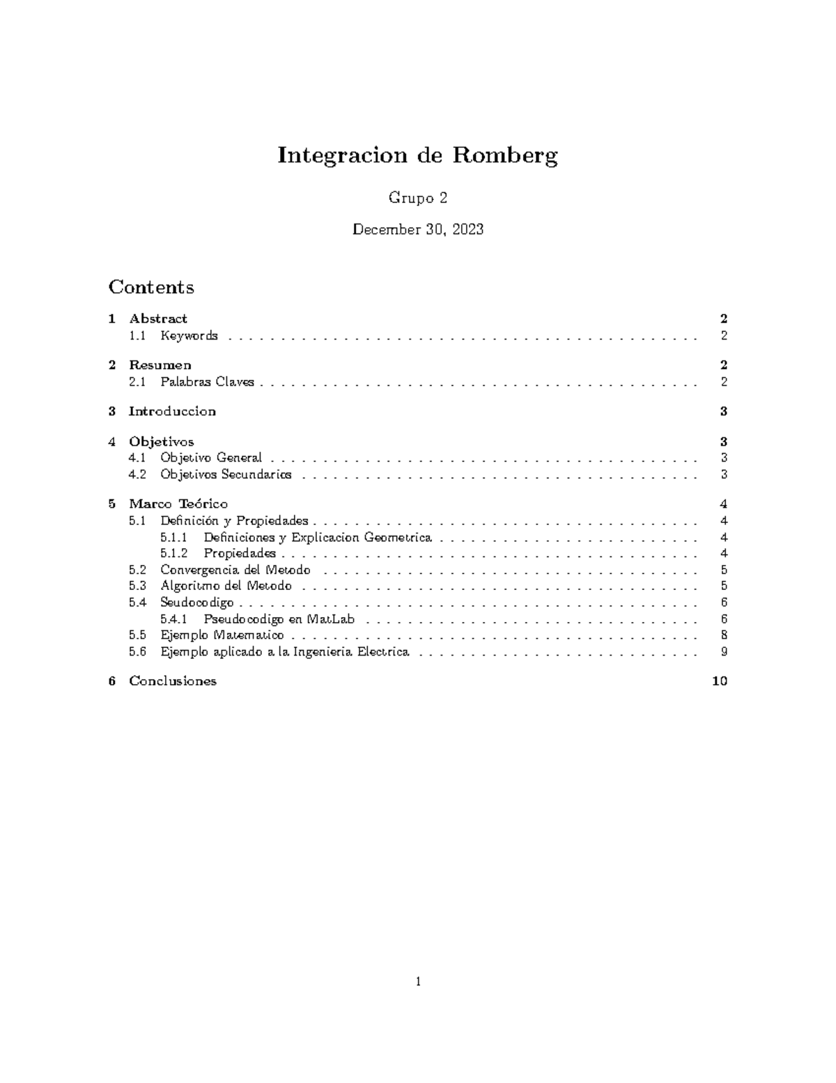 Integración de Romberg: Método Numérico para Mejora de Precisión - Studocu