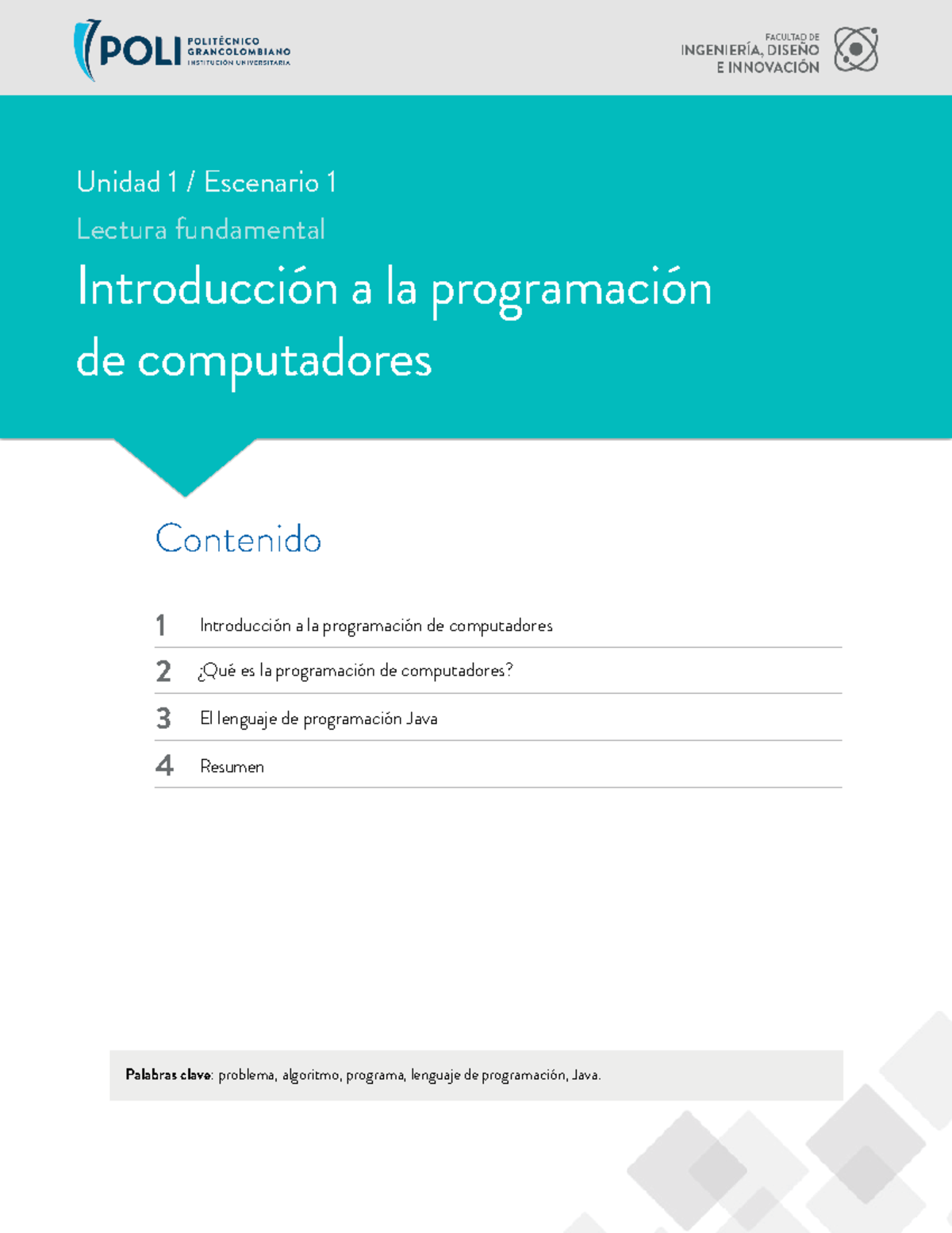 Escenario 1 - Programacion de Computadores - Introduccion a la Programacion de Computadores ...