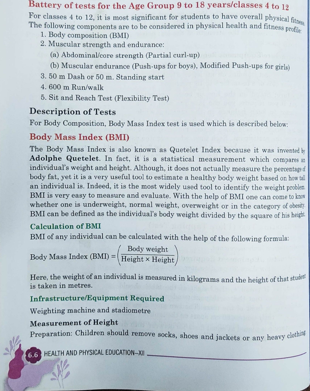 Fitness Assessment for Age Group 9-18: Tests for Classes 4-12 - Studocu