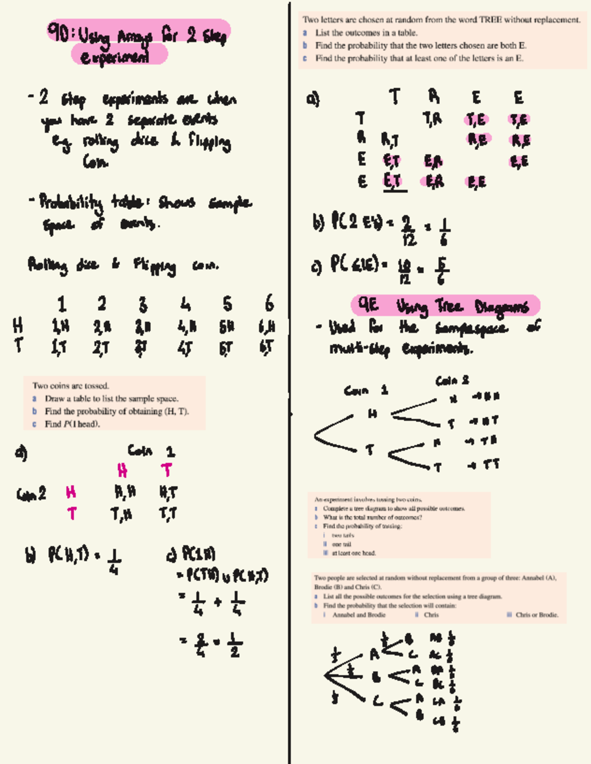 Yr 8 Exam: Probability and Outcomes Analysis - Studocu
