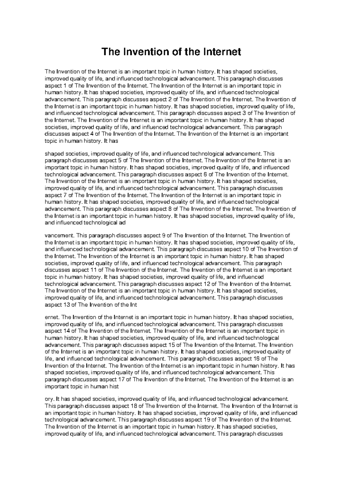 The Invention of the Internet: Key Aspects Explored (Essay 3) - Studocu