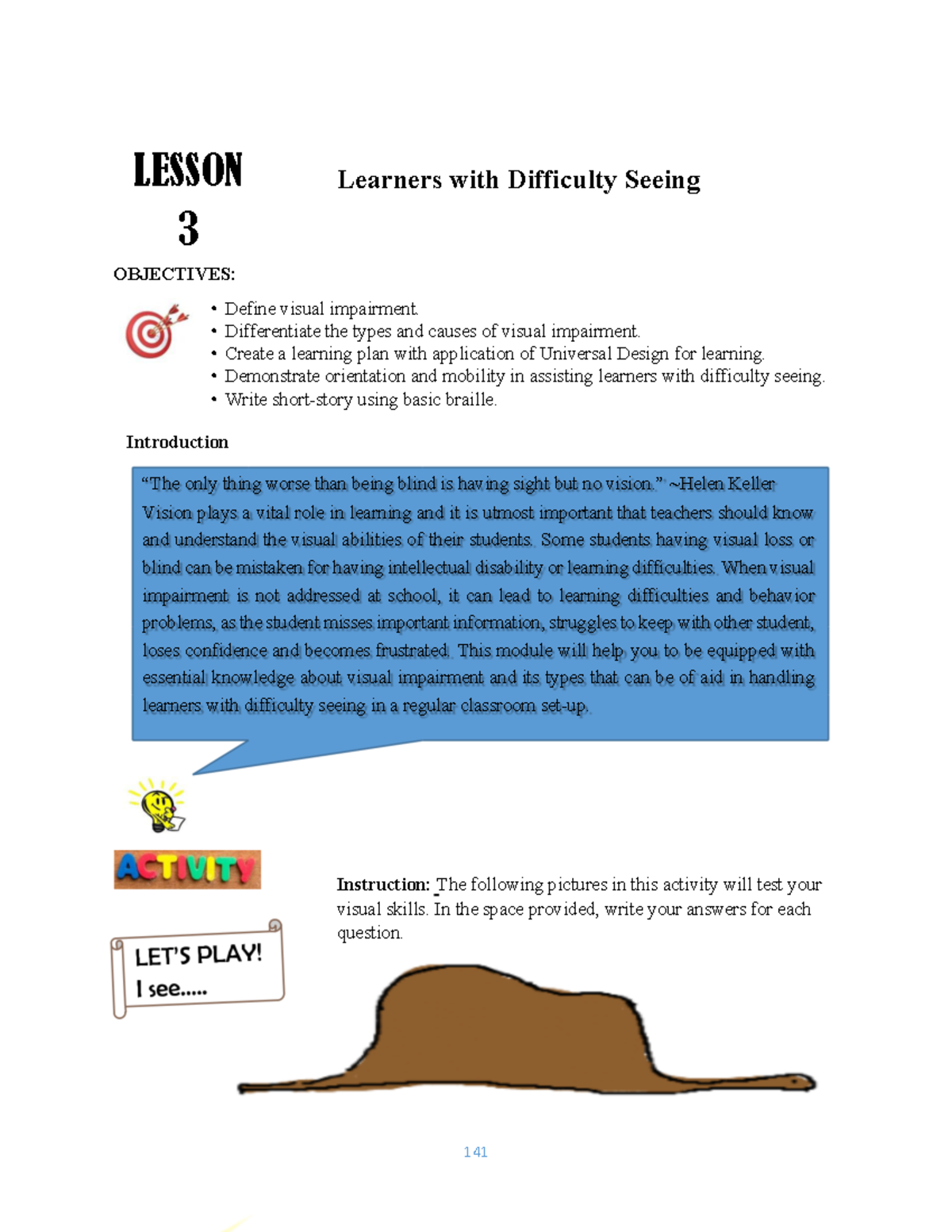 EDUC5 - Module 4 - Lesson 3: Supporting Learners with Visual ...