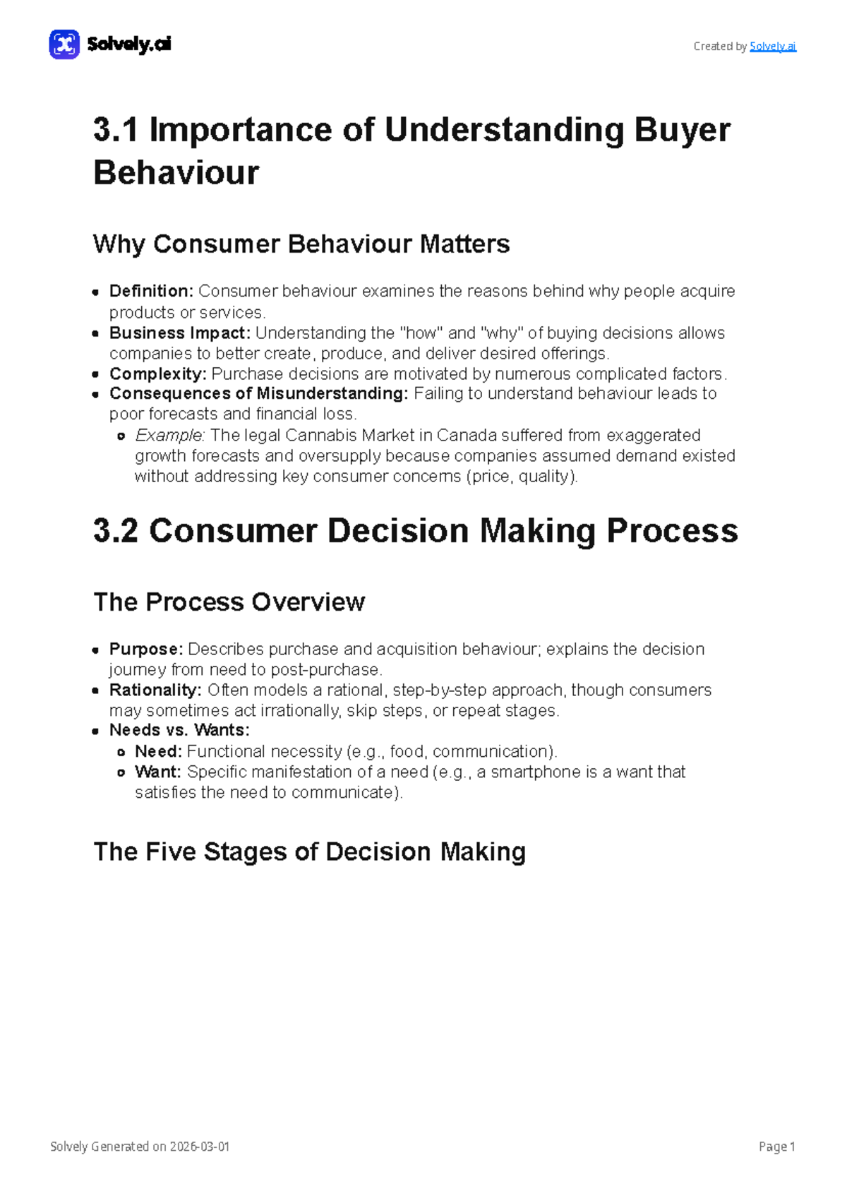 Chapter 3 - MKT100: Understanding Buyer Behaviour and Decision Making ...