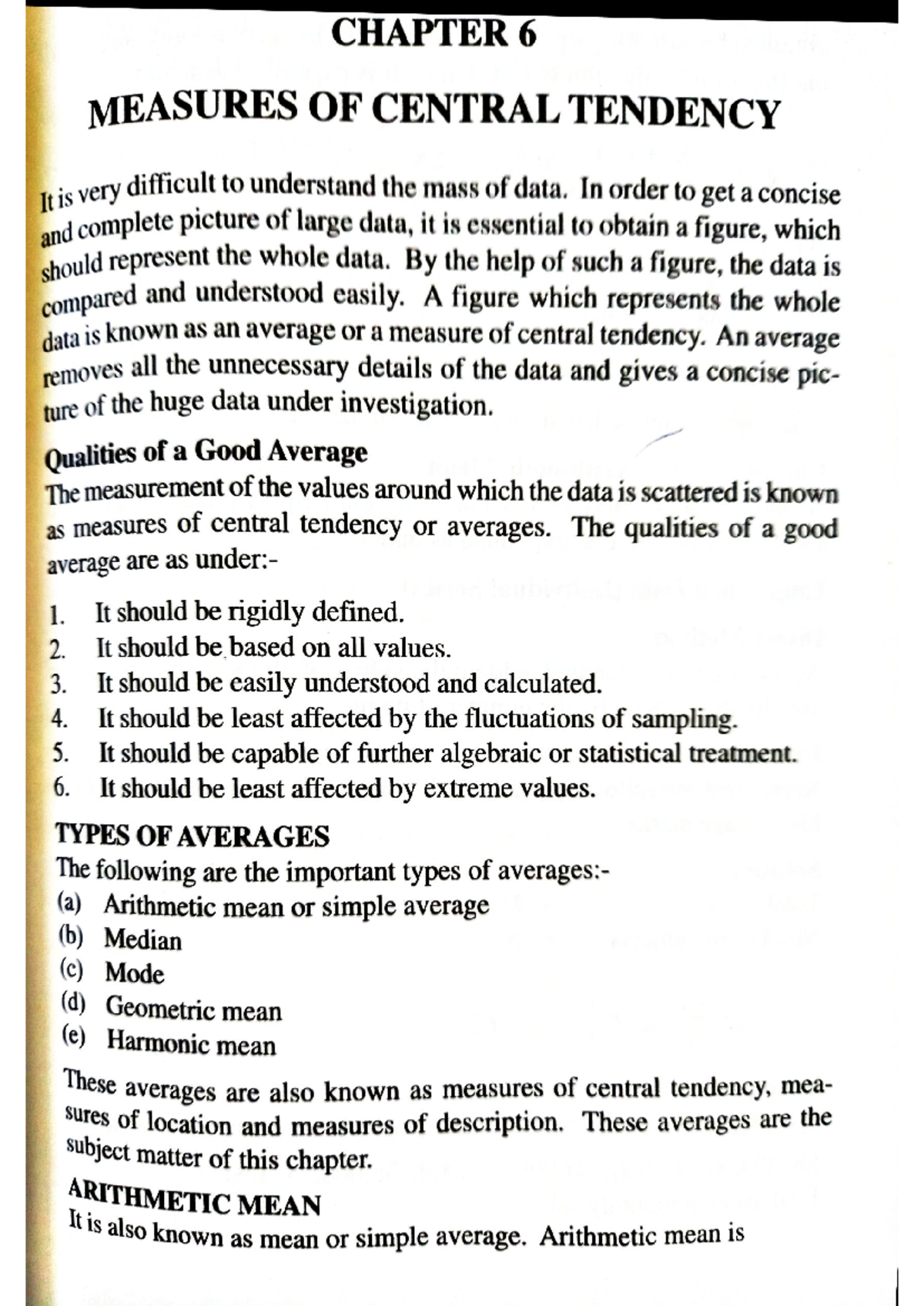 CHAPTER 6: MEASURES OF CENTRAL TENDENCY - A Comprehensive Overview ...