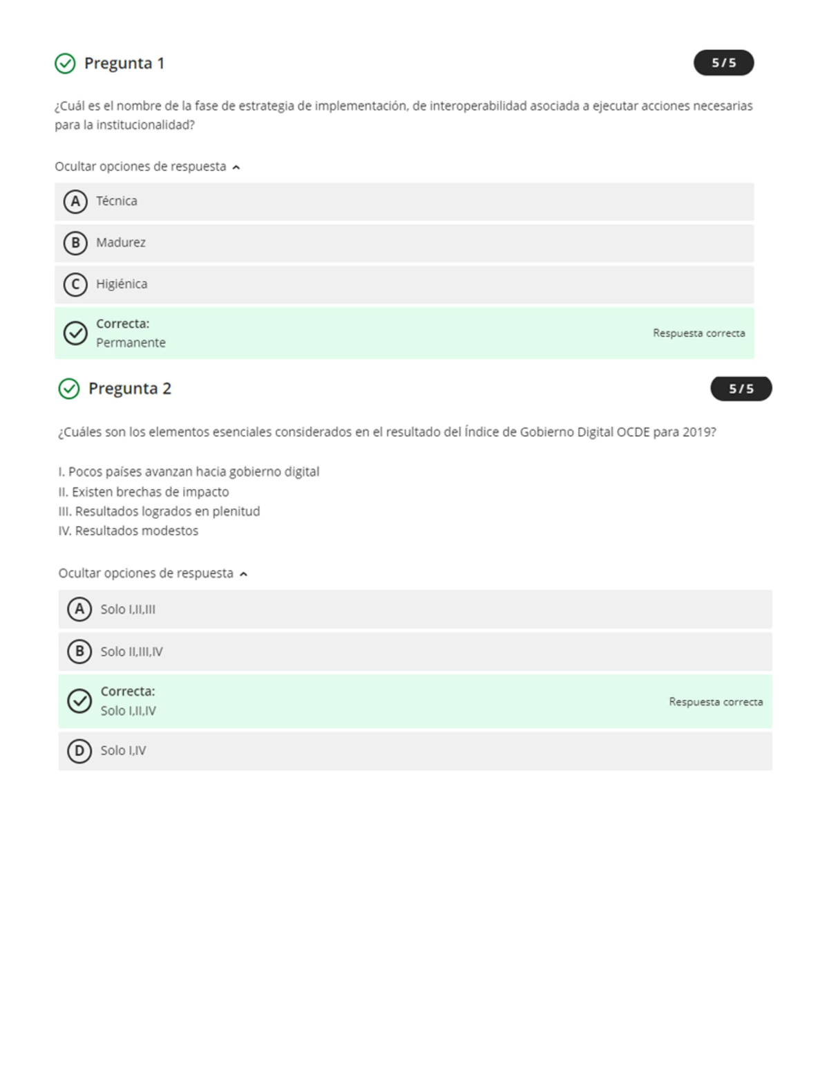 Examen Corregido de Gobierno Digital - Incluye Preguntas y Respuestas - Studocu